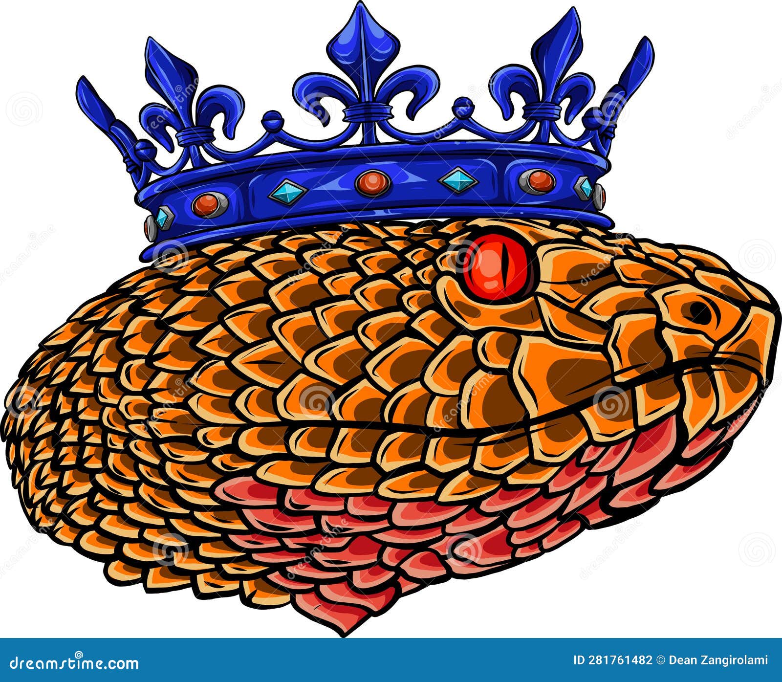 Snake Crown Template Design Vector Illustration Isolated Stock Vector ...