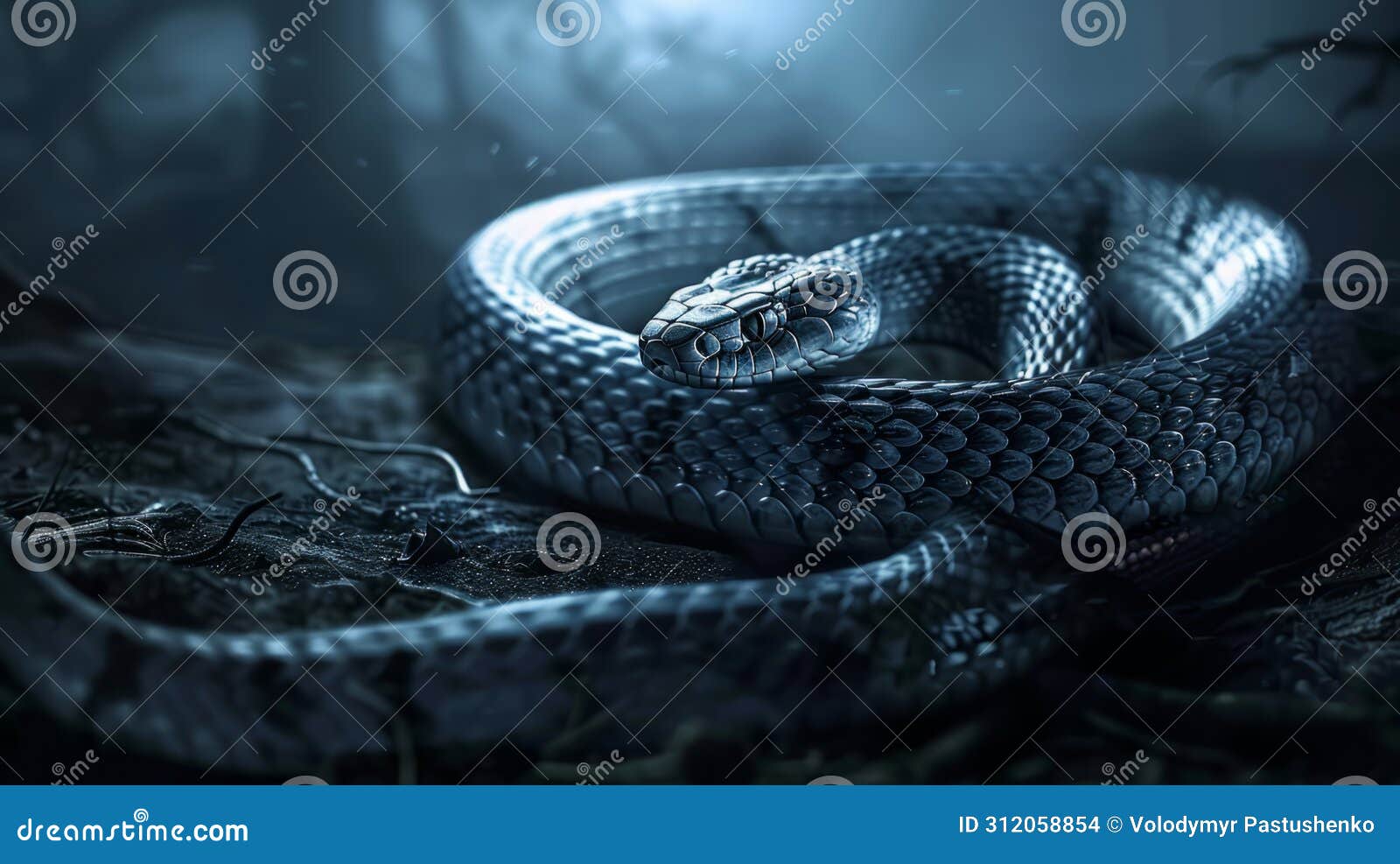 A Curled Snakes Scary Hiss Royalty-Free Stock Image | CartoonDealer.com ...
