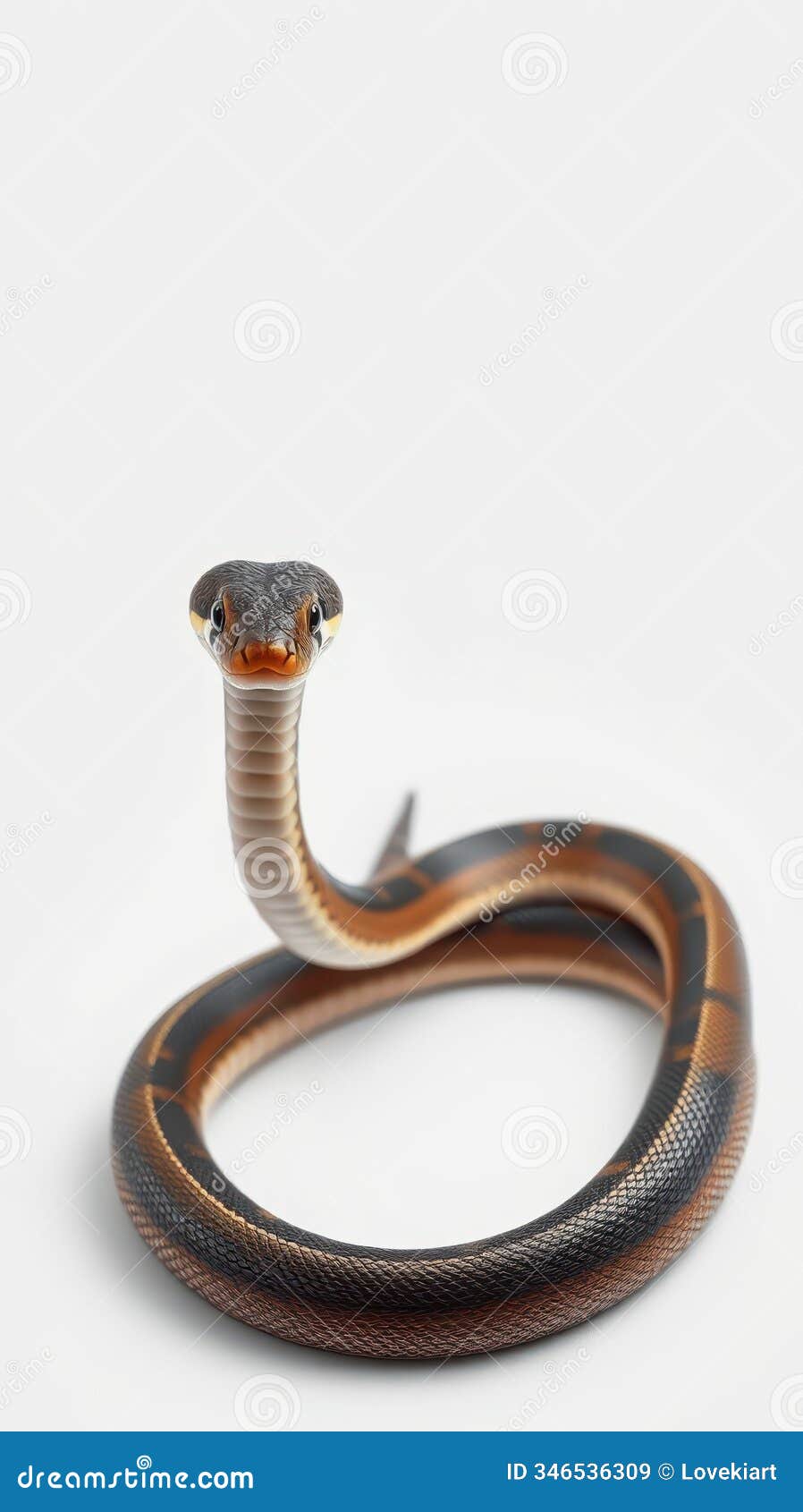 Serpent Coiling with a Striking Pattern in an Indoor Setting during ...