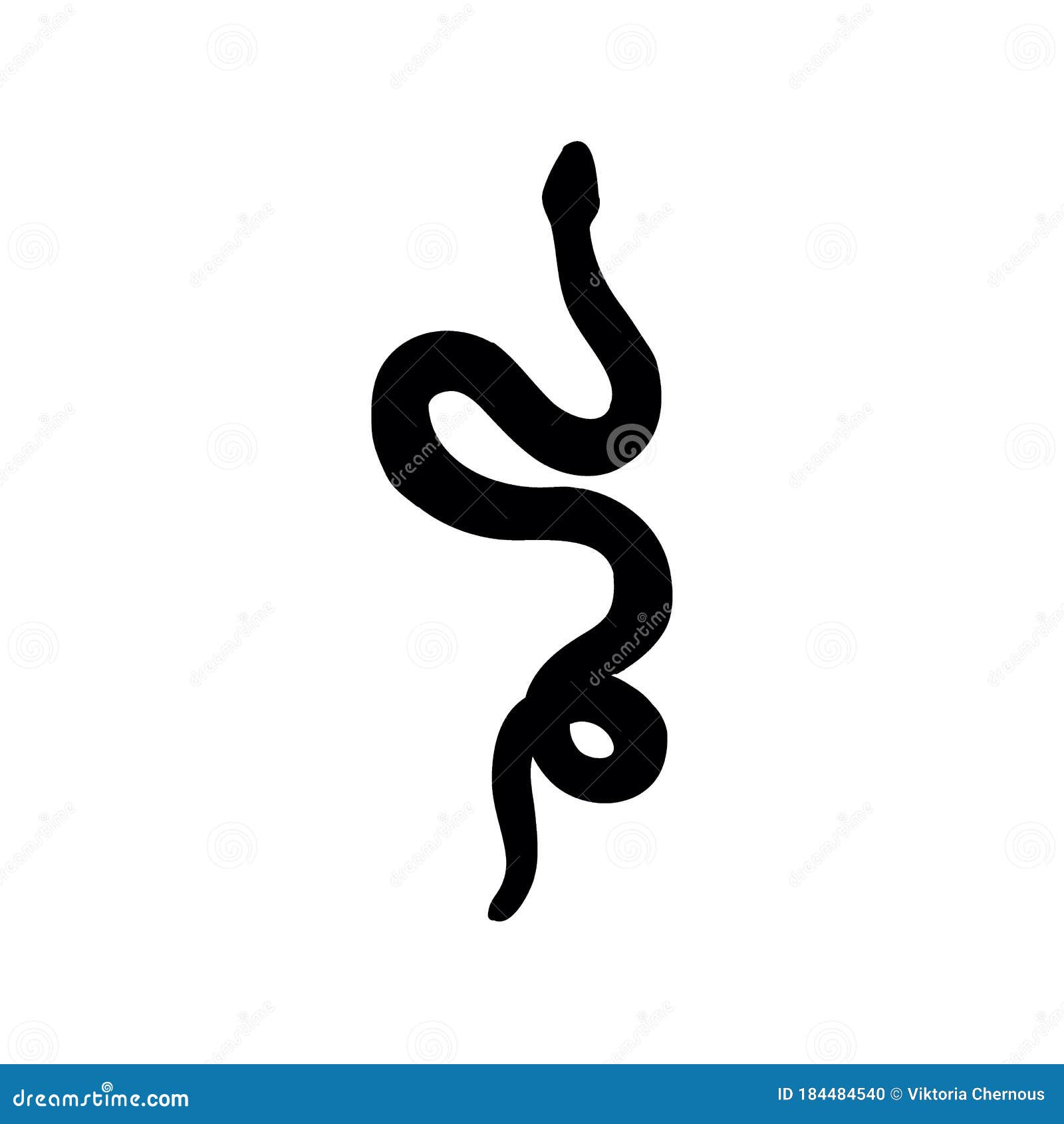 Snake Doodle Icon, Vector Illustration Stock Illustration ...