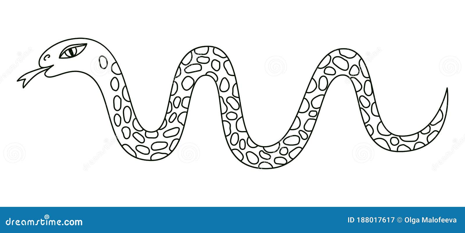 Snake Doodle Vector Illustration Stock Vector - Illustration of ...