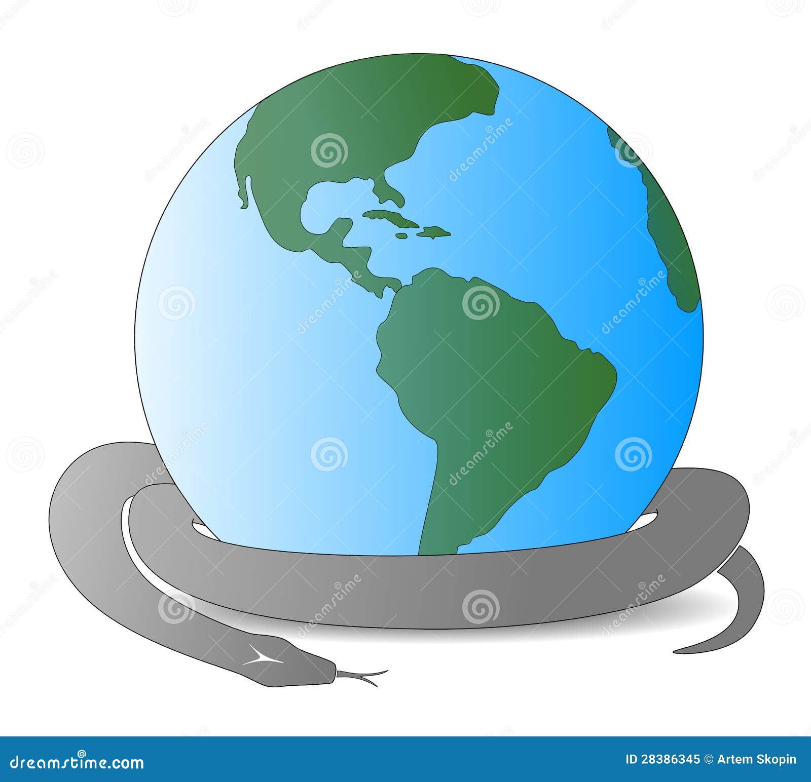 Snake and Earth 2013 stock illustration. Illustration of earth - 28386345