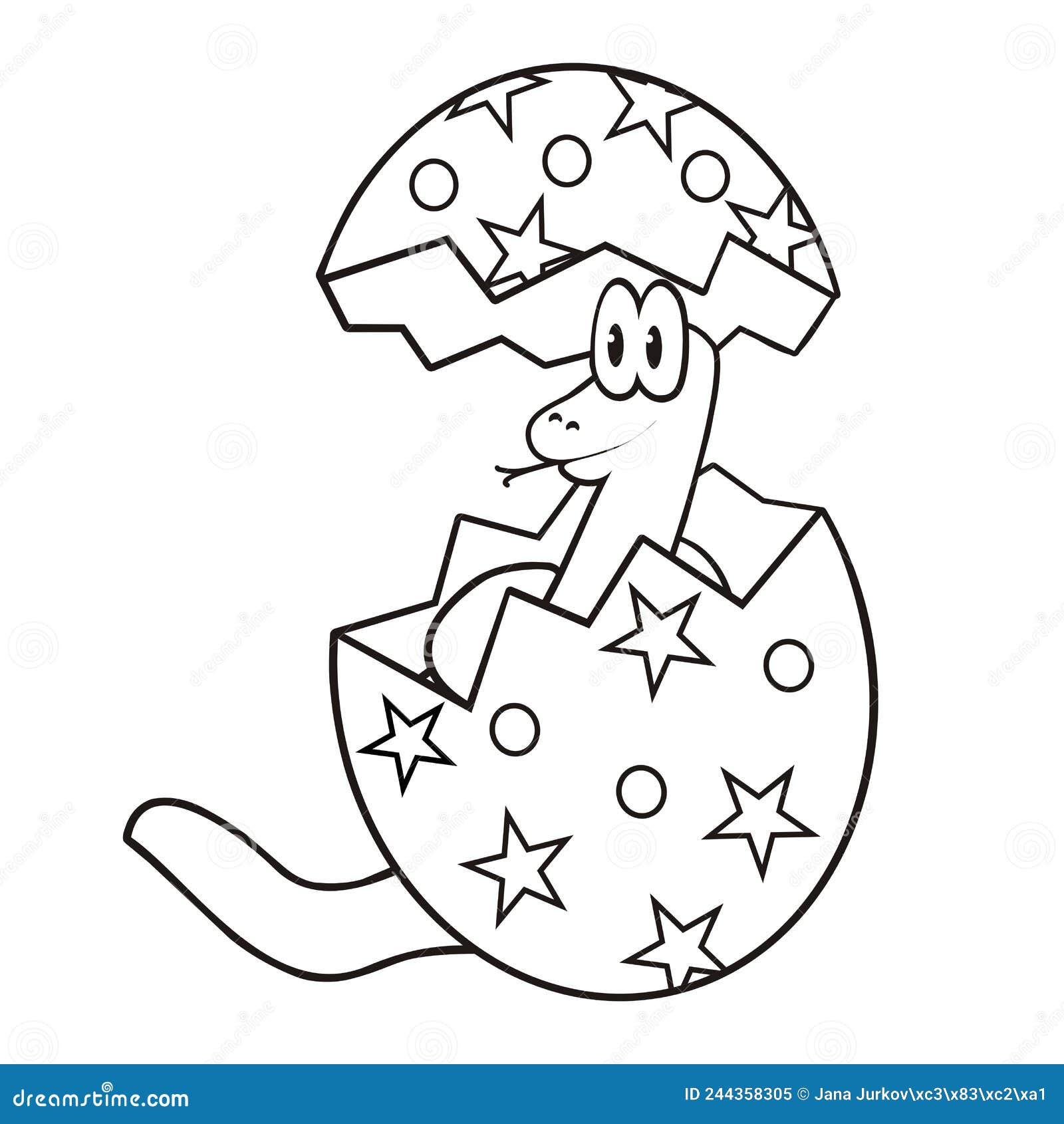 Snake in an Easter Shell, Coloring Book, Eps. Stock Vector ...