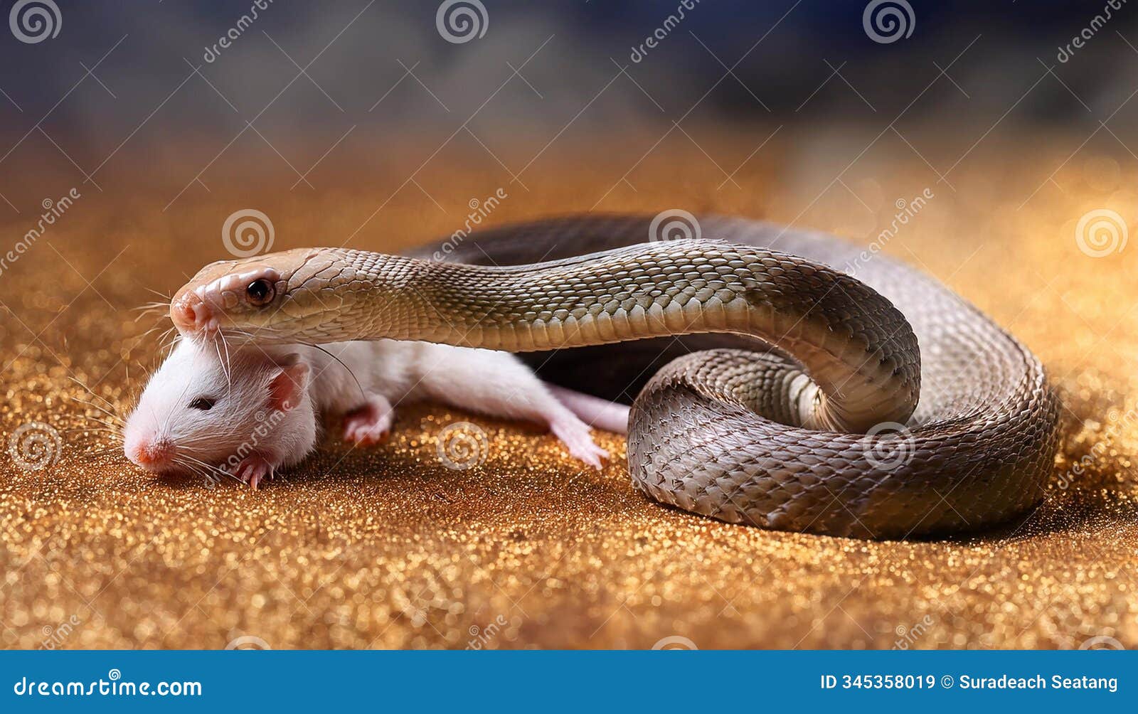 Snake eating small rat stock illustration. Illustration of life - 345358019