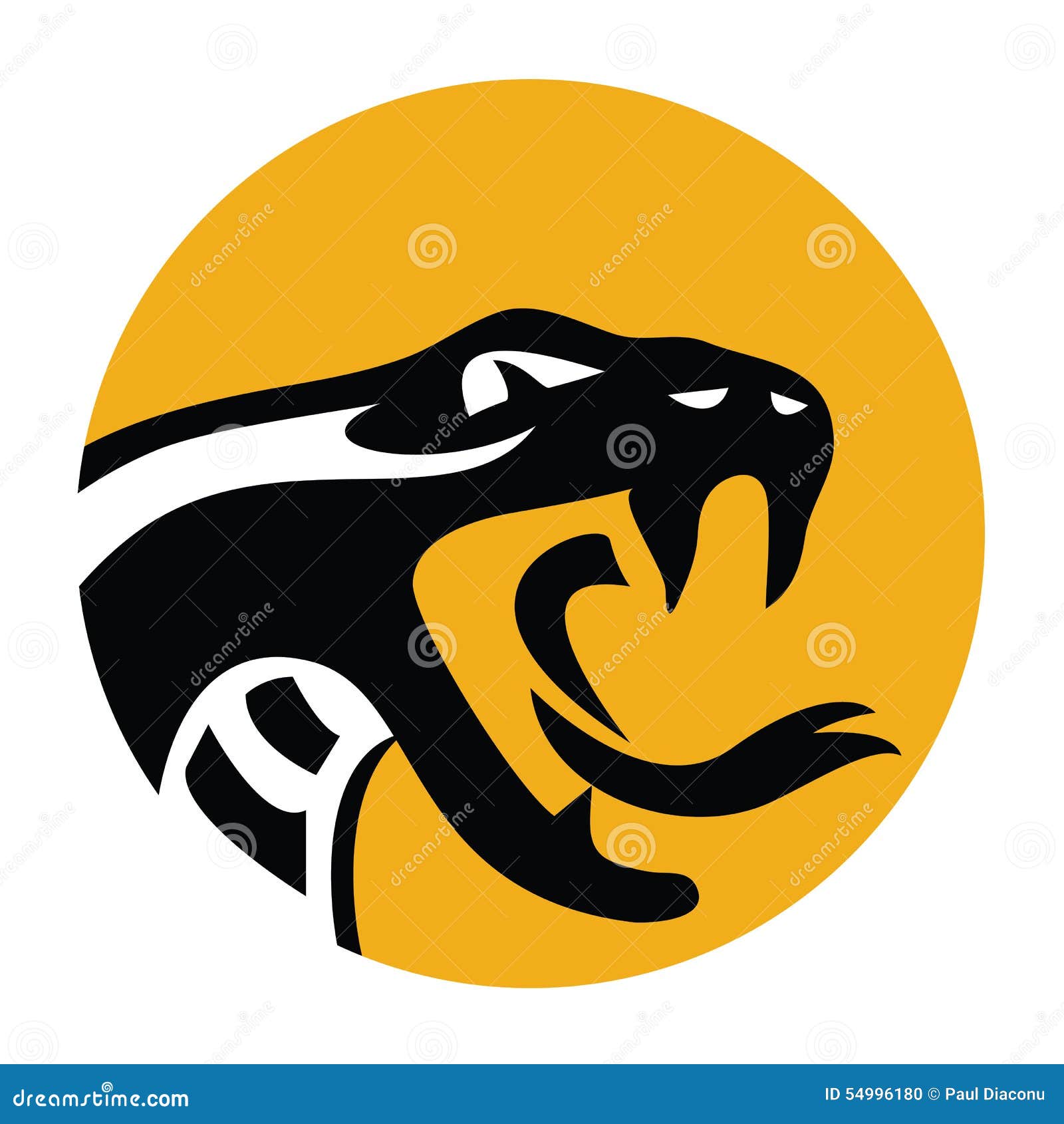 Snake emblem stock vector. Illustration of guard, emblem - 54996180