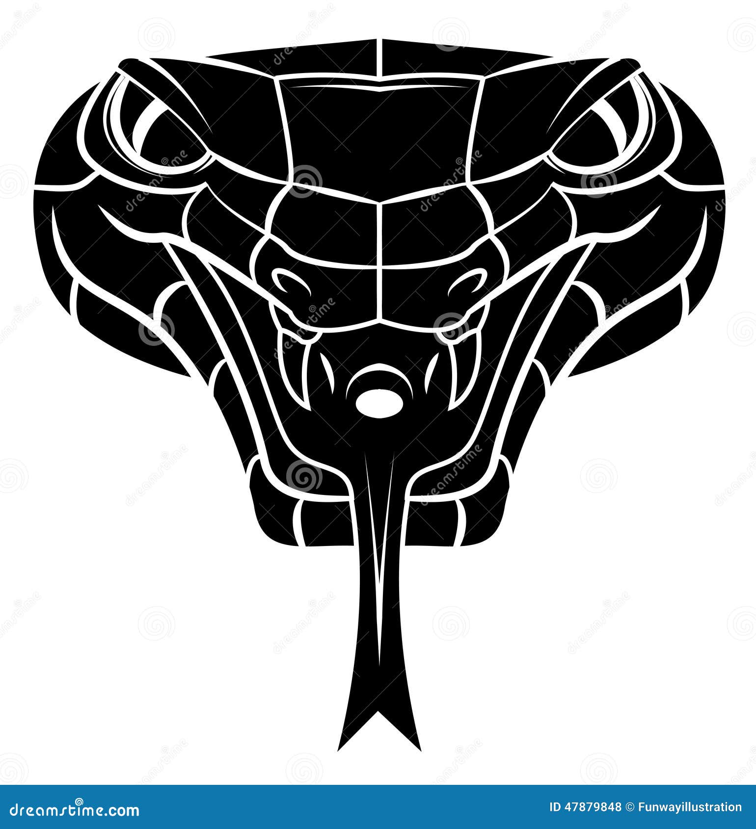 Snake stock vector. Illustration of sign, reptile, tribal - 47879848