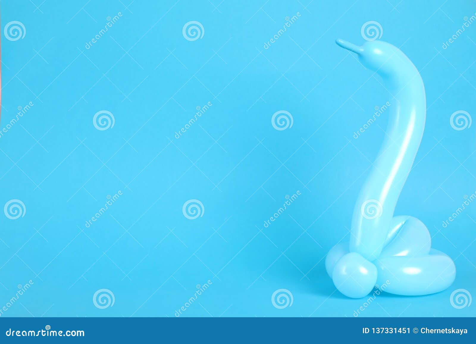 Snake Figure Made Of Modelling Balloon On Color Background. Royalty ...