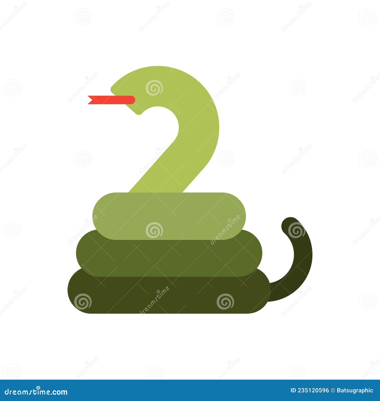 Snake Flat Clipart Vector Illustration Stock Vector - Illustration of ...