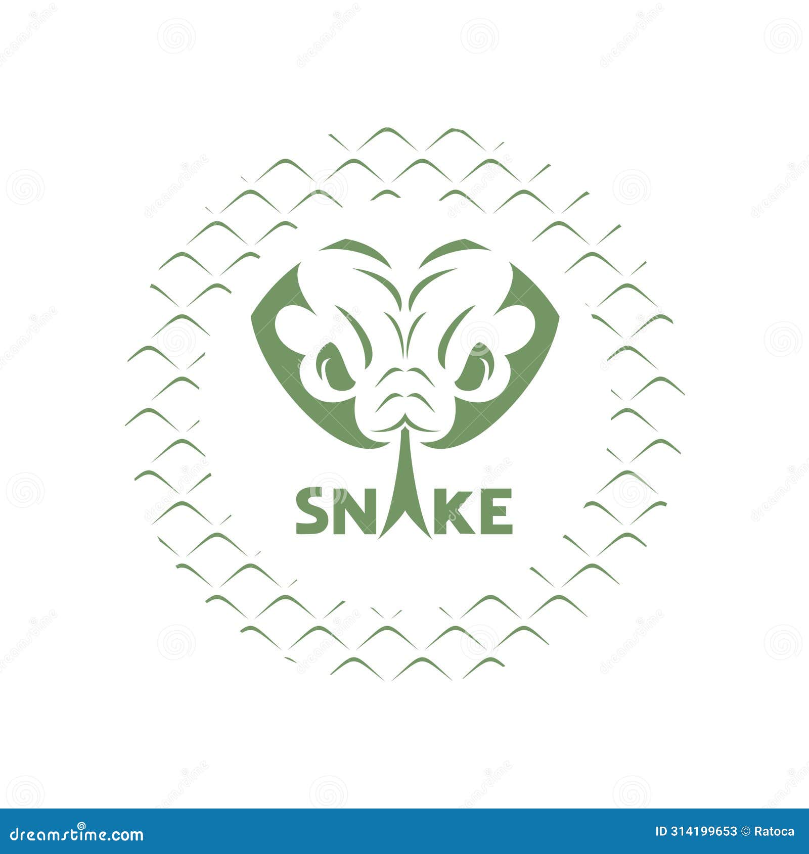 Snake flat illustration stock vector. Illustration of vector - 314199653