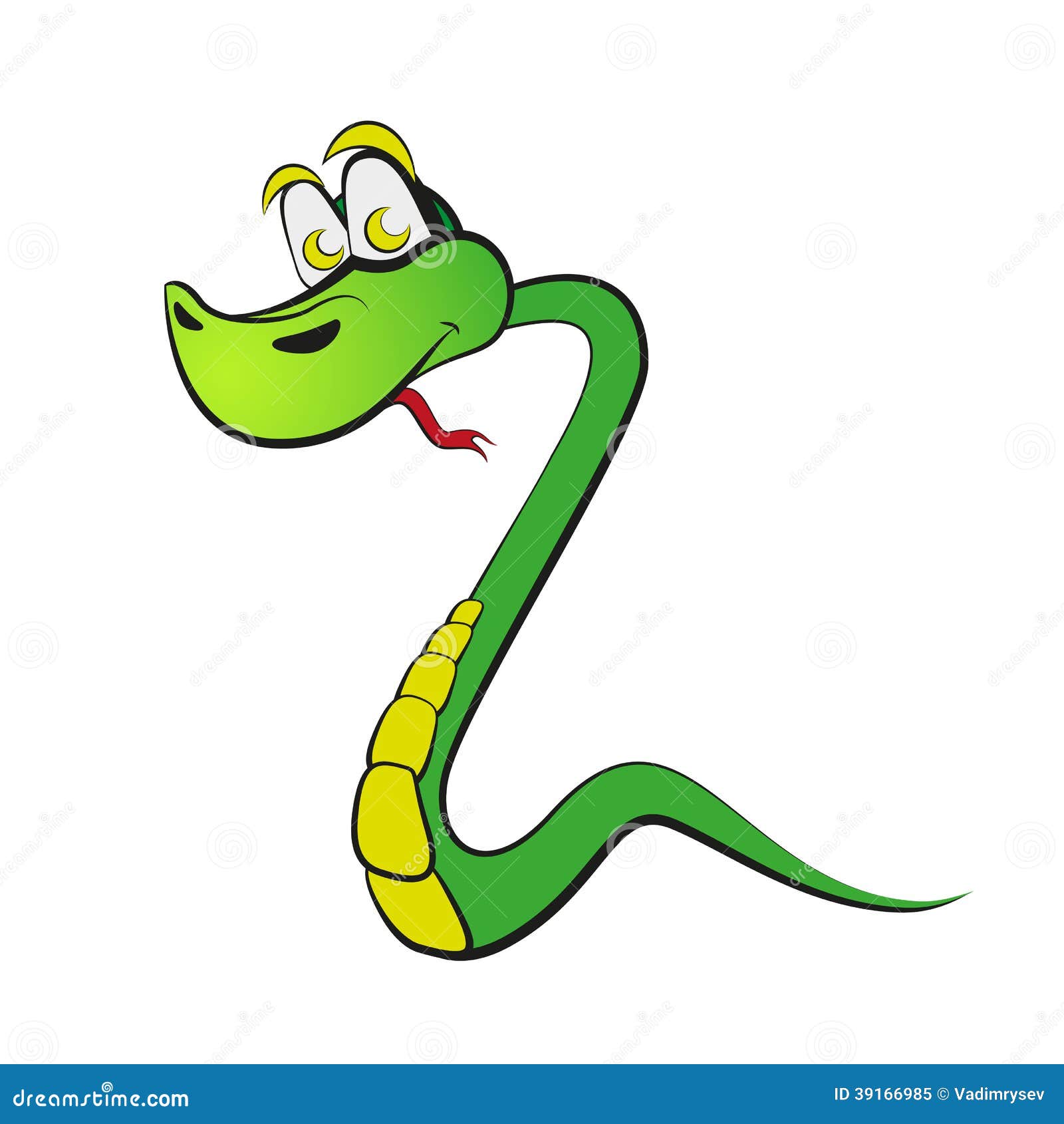 Snake in the Form of Number Two Stock Vector - Illustration of chinese ...