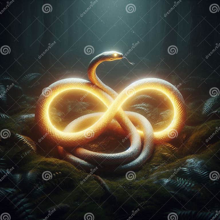A Snake Forming the Infinity Symbol. - 1 Stock Illustration ...