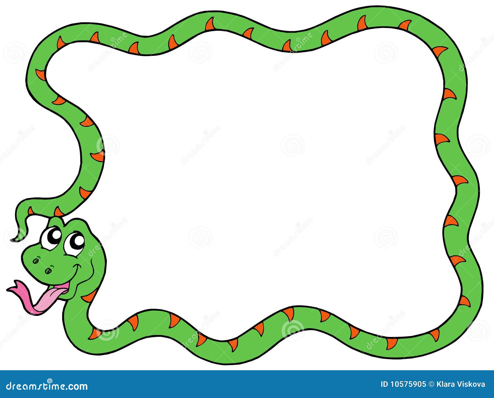 Snake Frame Cartoon Vector | CartoonDealer.com #6096489