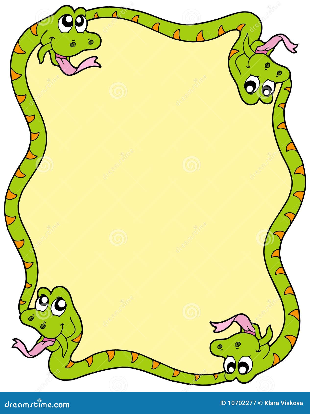 Snake frame 3 stock vector. Illustration of ornament - 10702277