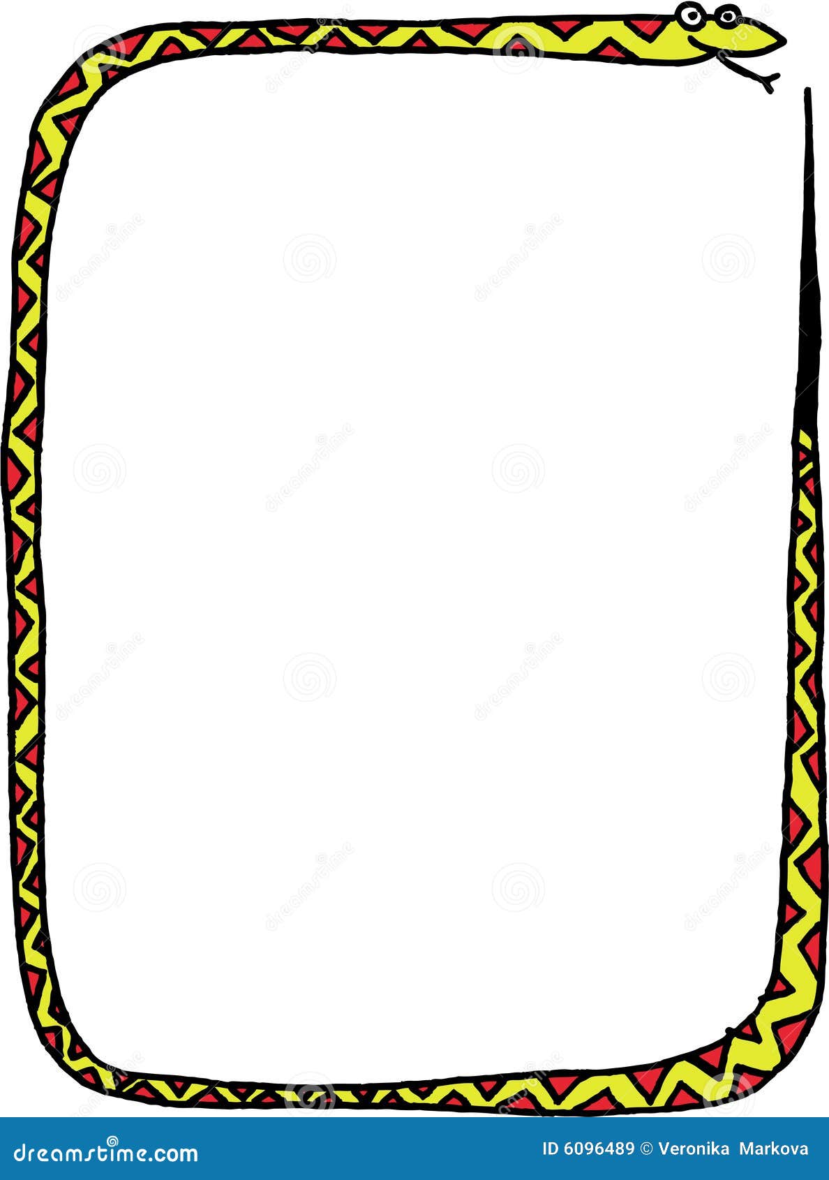 Snake Frame Cartoon Vector | CartoonDealer.com #6096489