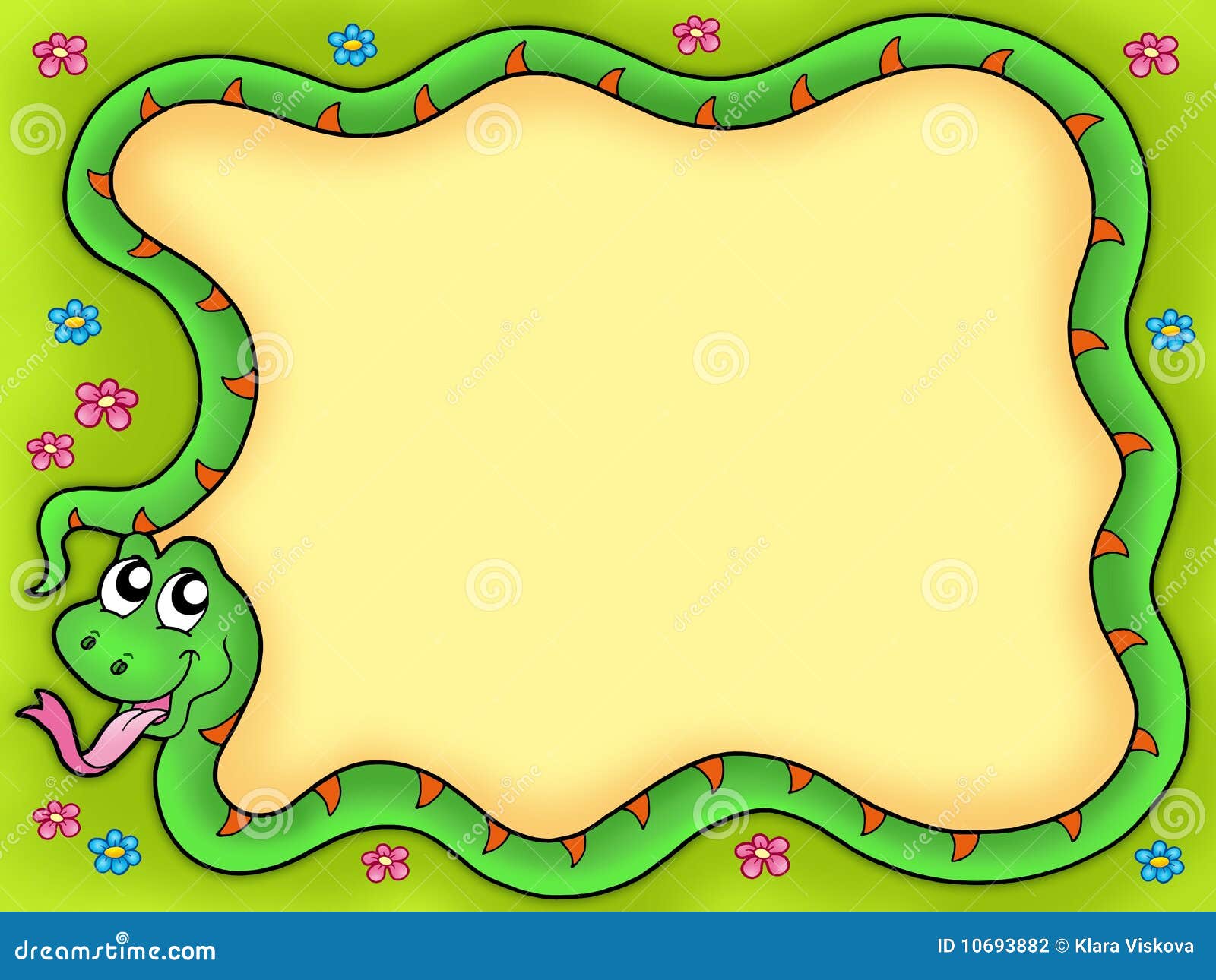 Snake Frame Cartoon Vector | CartoonDealer.com #6096489
