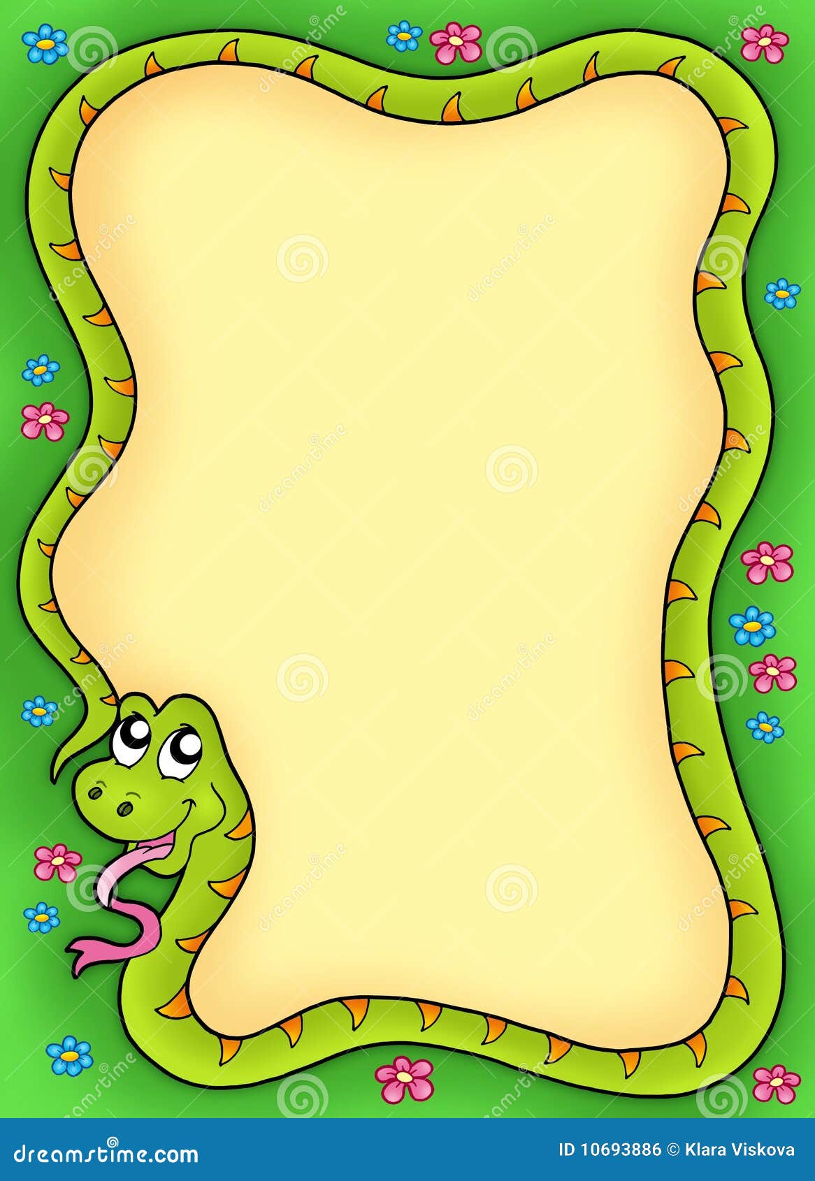 Snake Frame Cartoon Vector | CartoonDealer.com #6096489