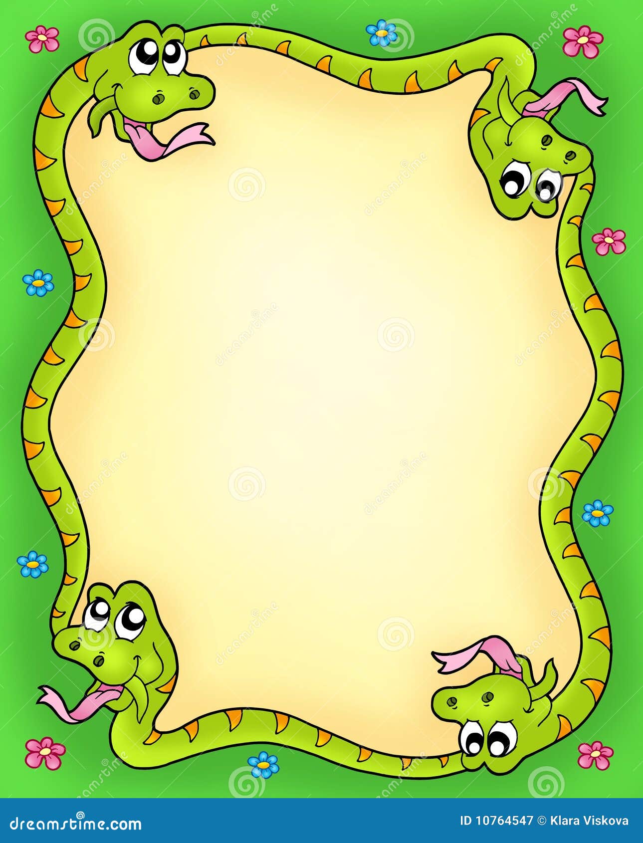 Snake Frame Cartoon Vector | CartoonDealer.com #6096489