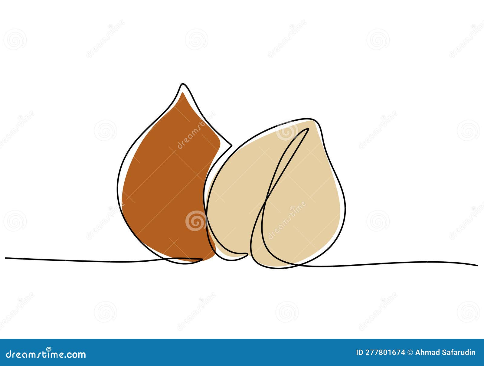 Snake Fruit Continuous One Line Drawing, Fruit Vector Illustration ...