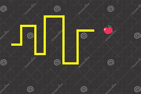 Snake game stock vector. Illustration of retro, snake - 42942483