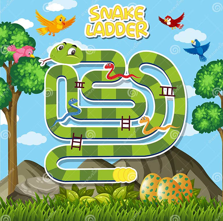 A snake game template stock vector. Illustration of ladder - 150948767