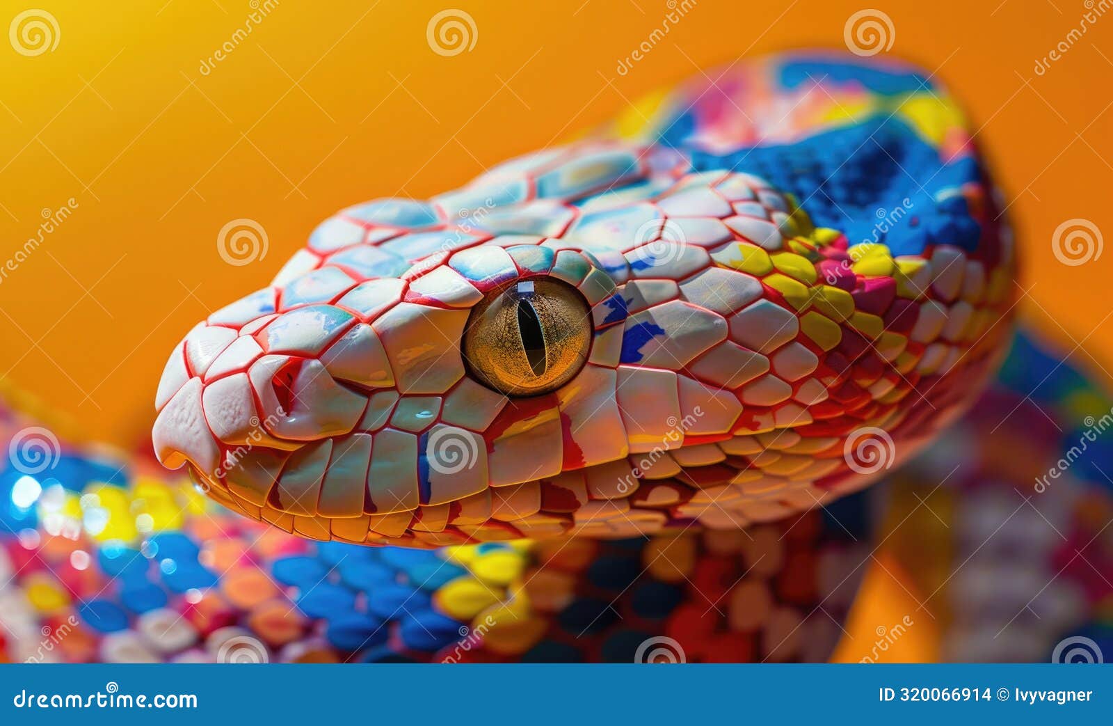 Snake with Geometric Shapes Stock Photo - Image of venom, poison: 320066914