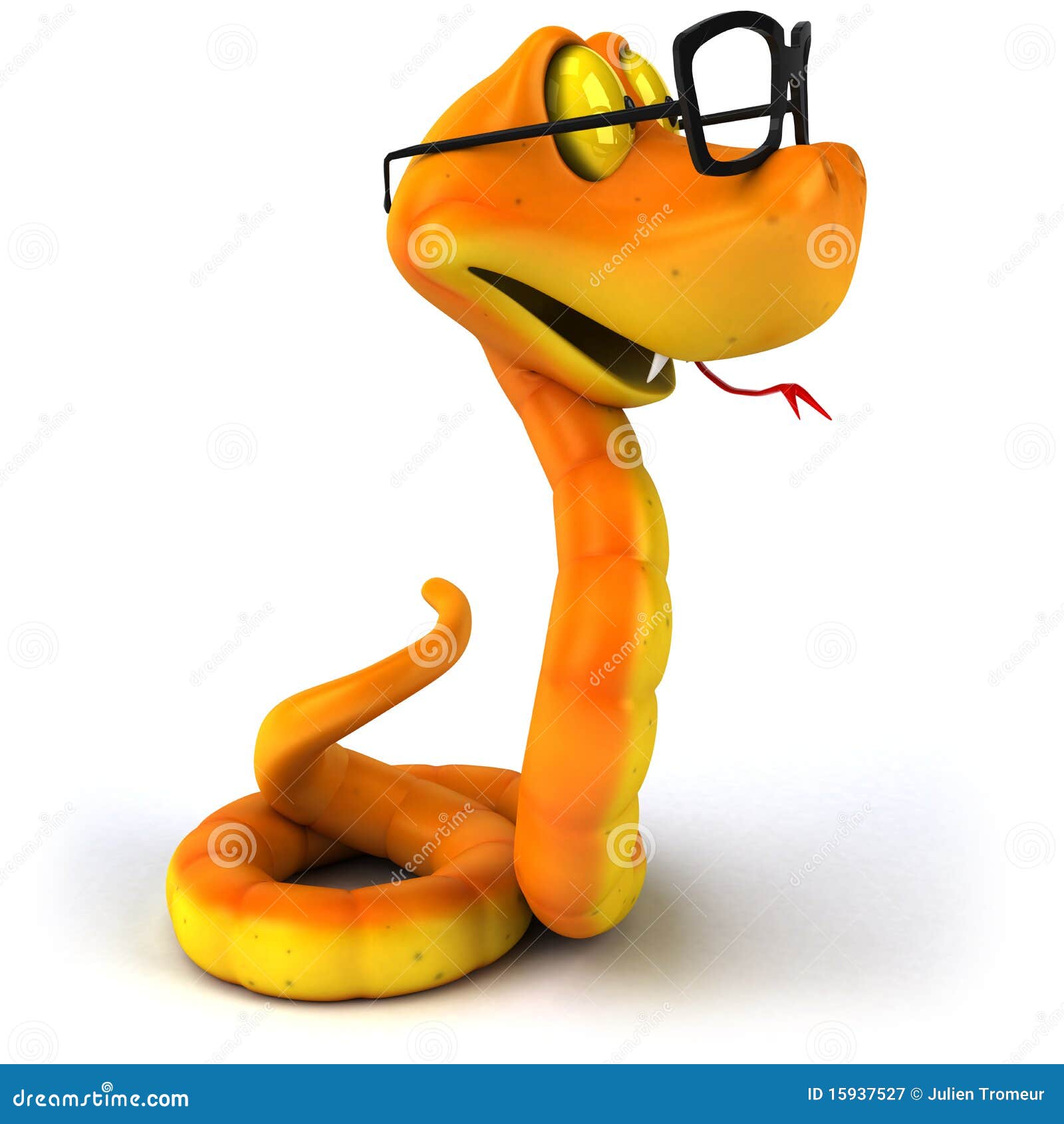 Snake with glasses stock illustration. Illustration of animal - 15937527