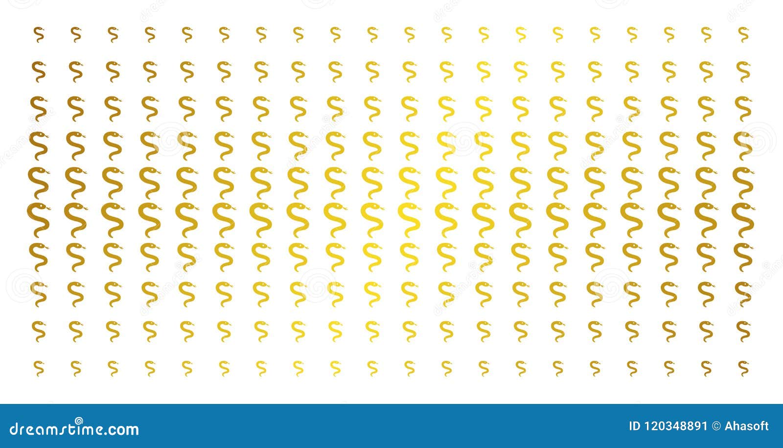 Snake Golden Halftone Array Stock Vector - Illustration of matrix ...