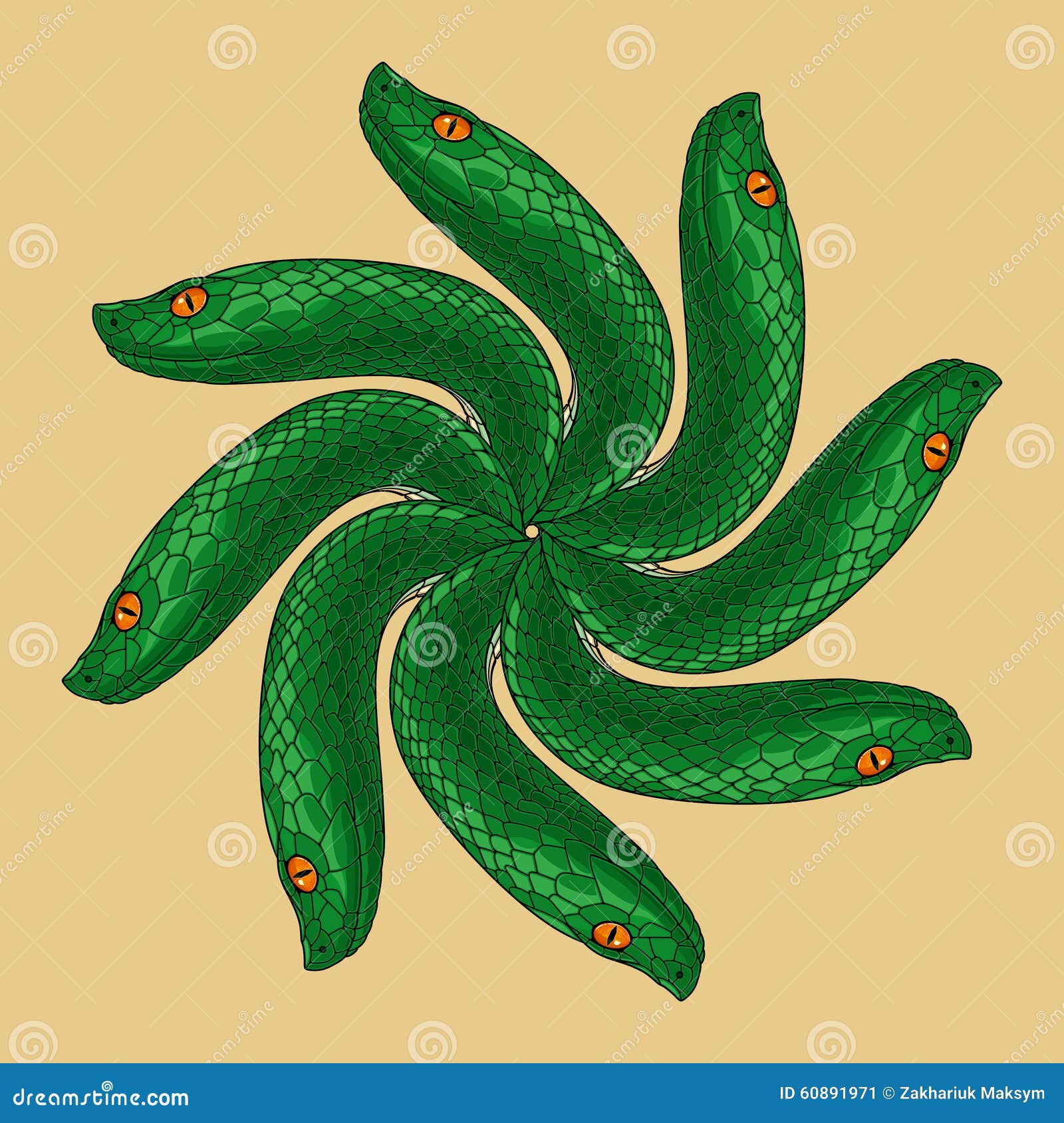 Snake stock vector. Illustration of dangerous, cobra - 60891971
