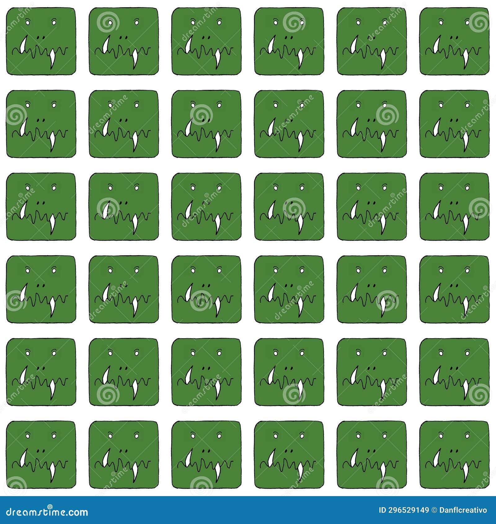 Snake Head Cartoon Style Emoji Motif Pattern Stock Illustration ...