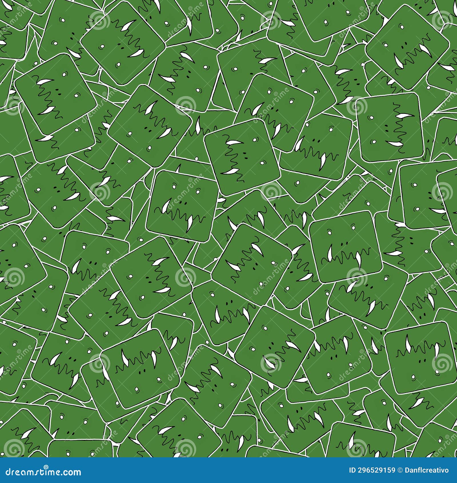 Snake Head Cartoon Style Emoji Motif Random Pattern Stock Illustration ...