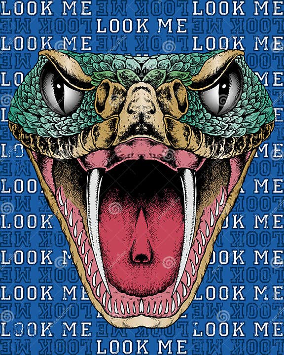 Snake head illustration stock vector. Illustration of colorful - 17048172