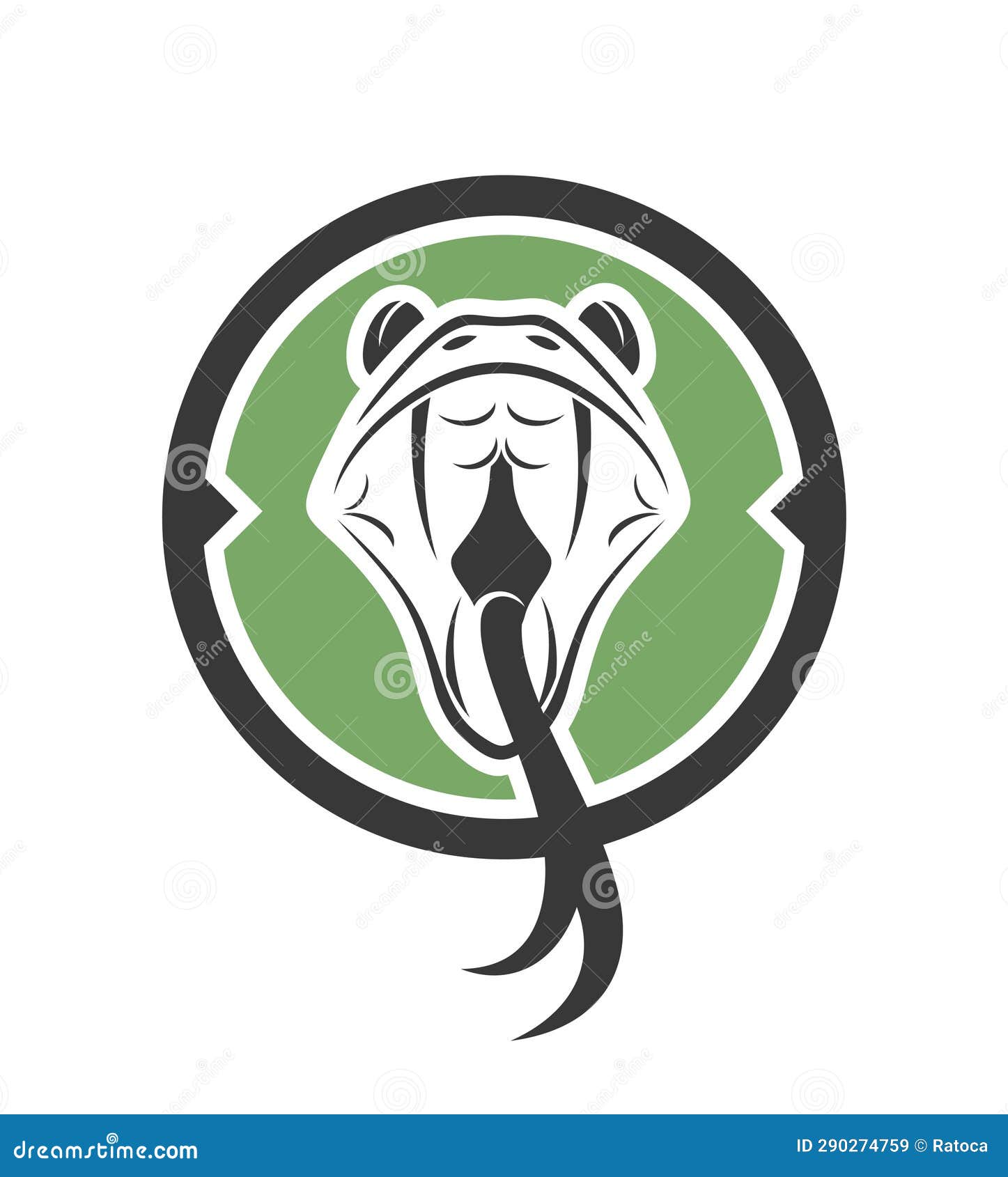 Snake head illustration stock vector. Illustration of cartoon - 290274759
