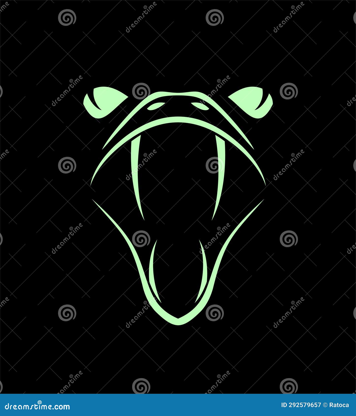Snake head illustration stock vector. Illustration of vector - 292579657
