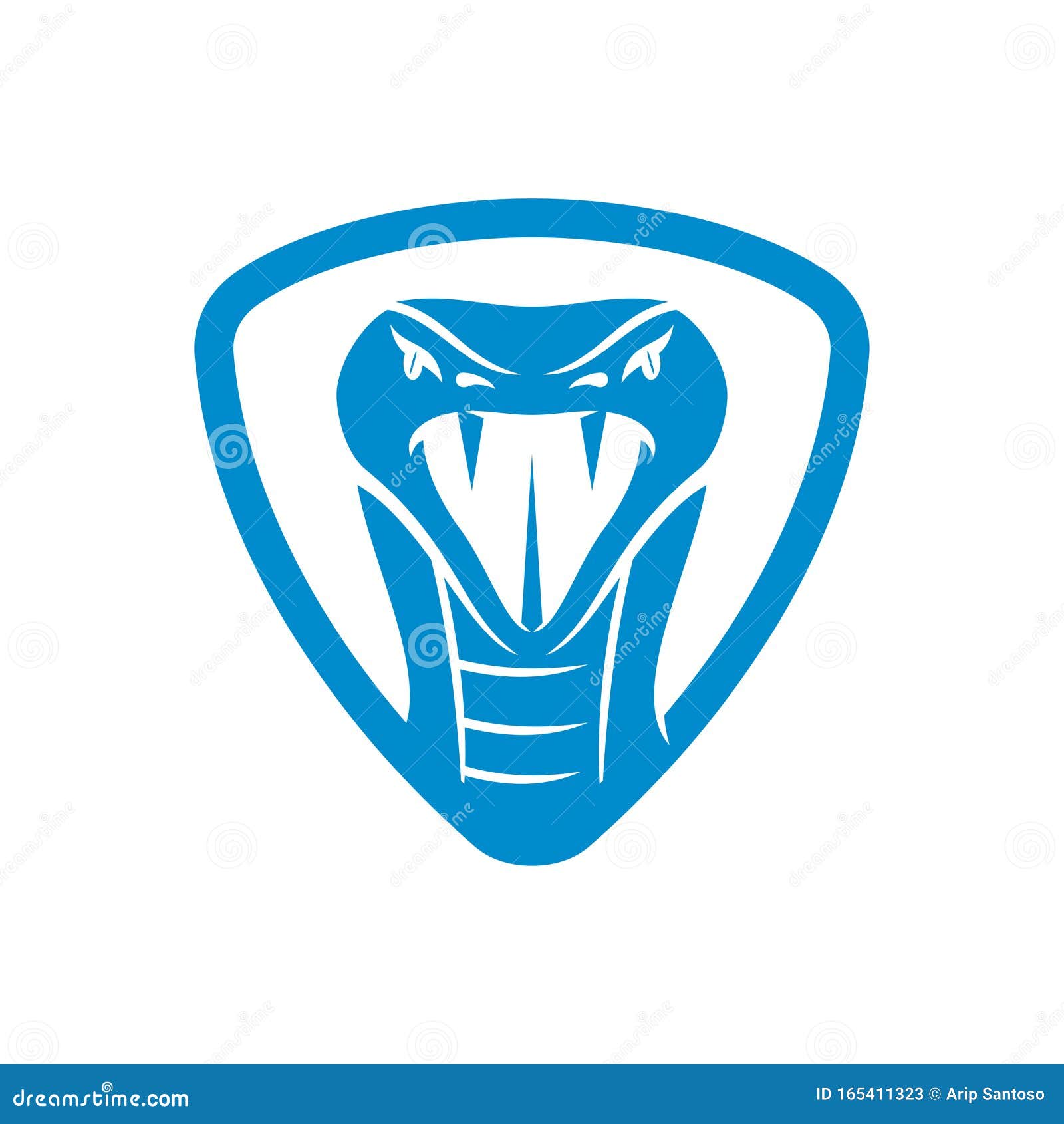 Snake Head Shield Logo Template Vector Illustration Isolated Stock ...