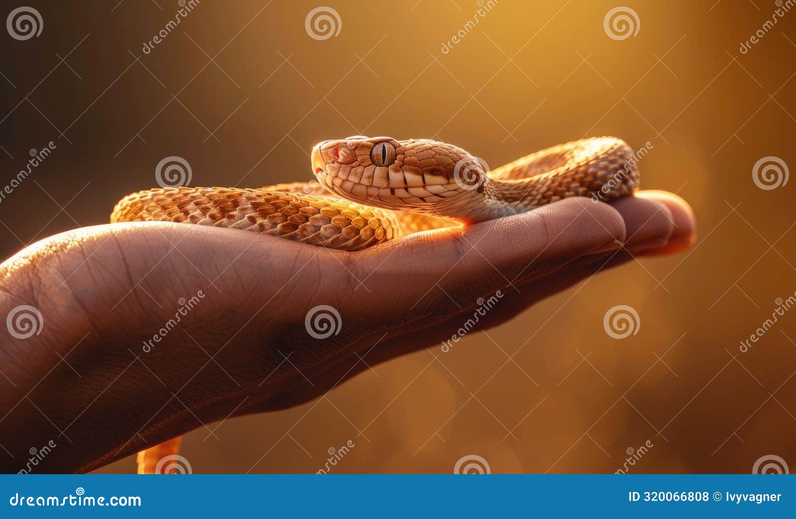 Snake on human hand stock illustration. Illustration of vertebrate ...