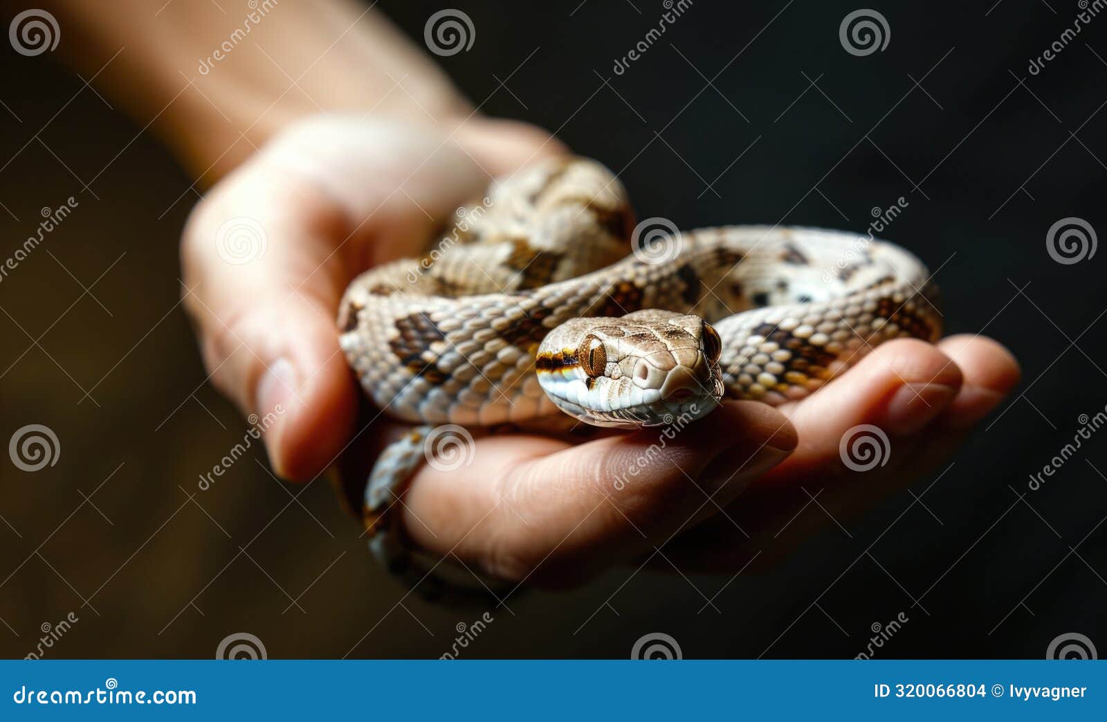 Snake on human hand stock illustration. Illustration of wild - 320066804