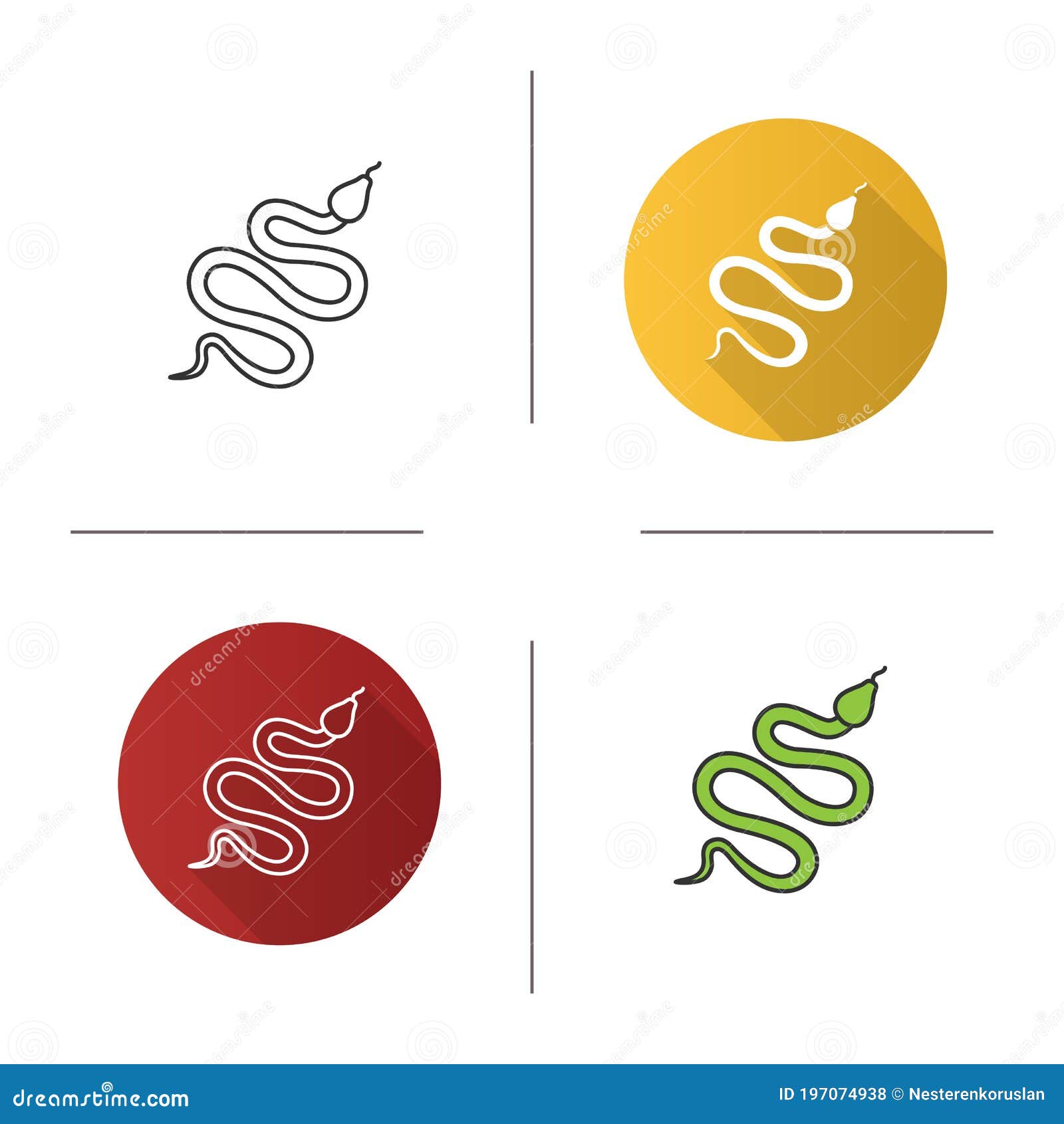 Snake icon stock vector. Illustration of drop, biology - 197074938