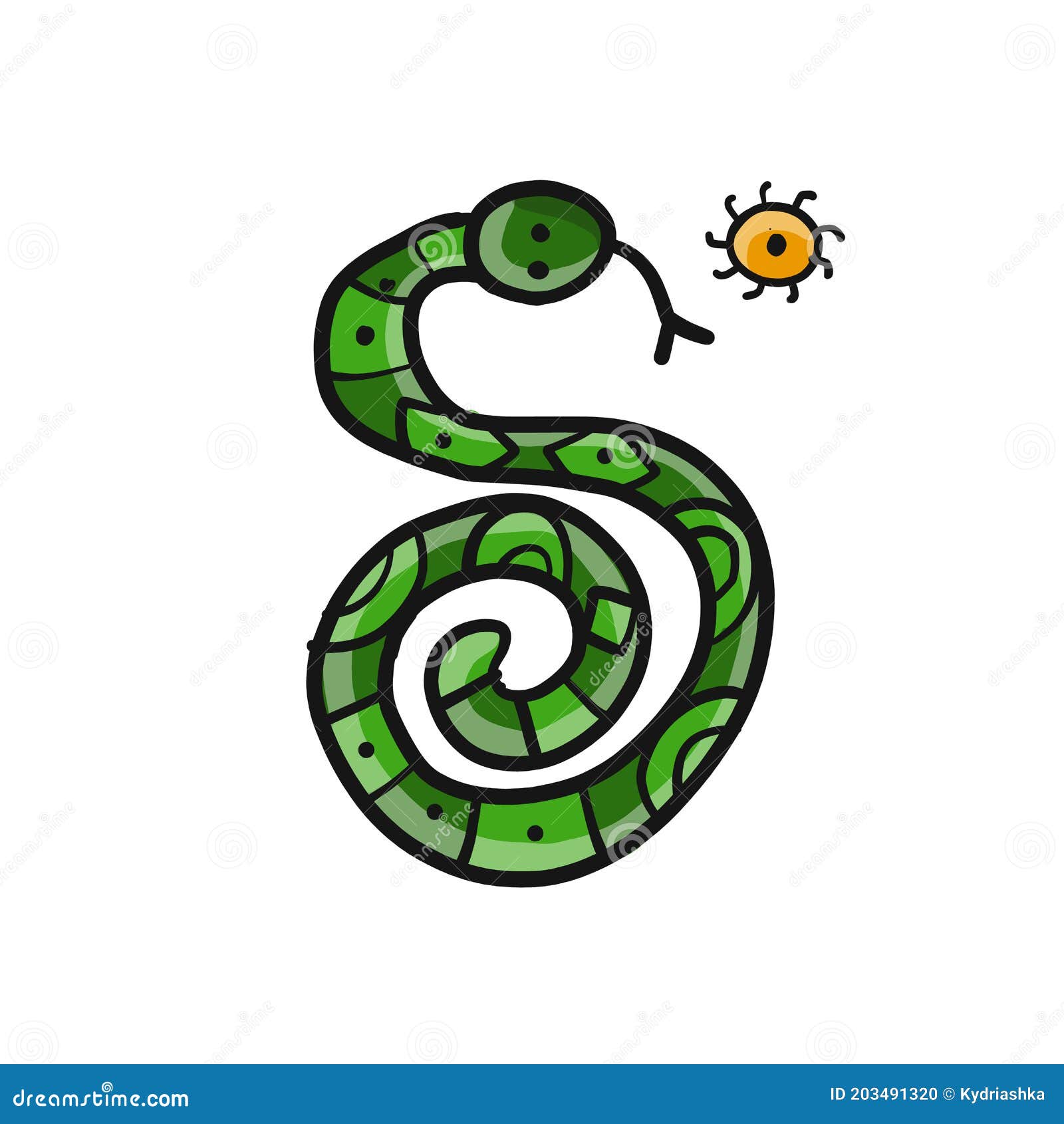 Snake Icon. Sketch for Your Design Stock Vector - Illustration of ...