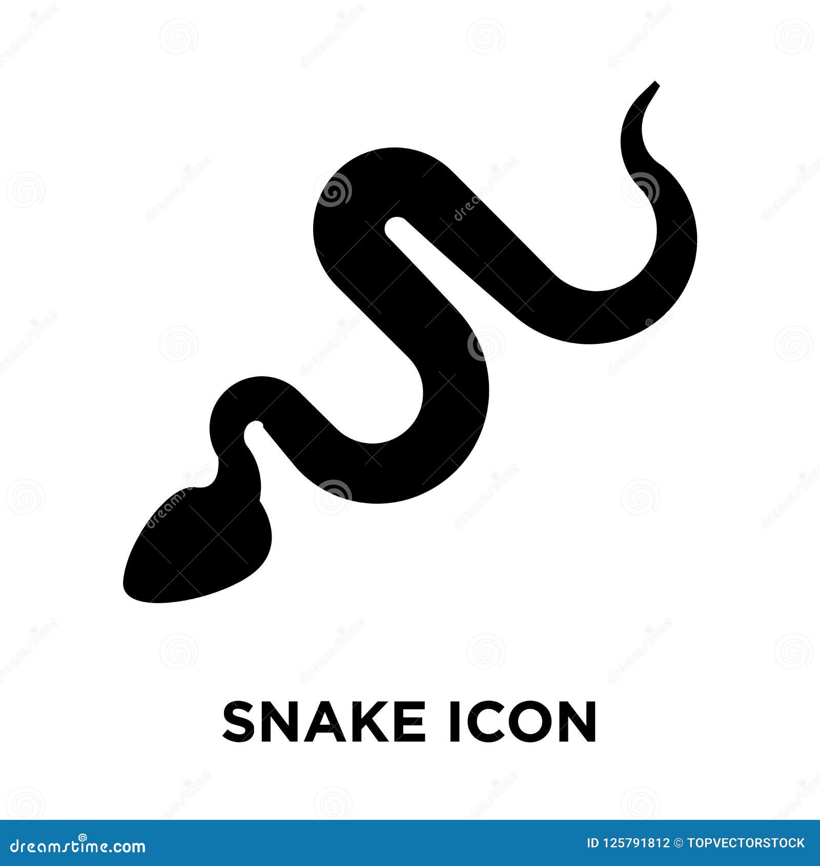 Snake Icon Vector Isolated on White Background, Logo Concept of Stock ...