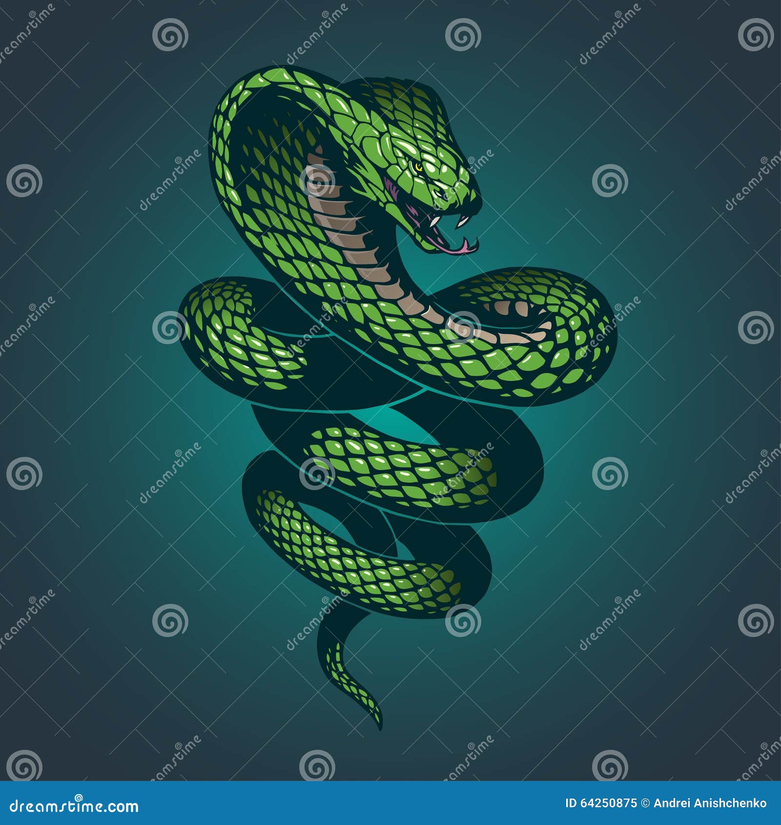 Snake illustration stock vector. Illustration of reptile - 64250875