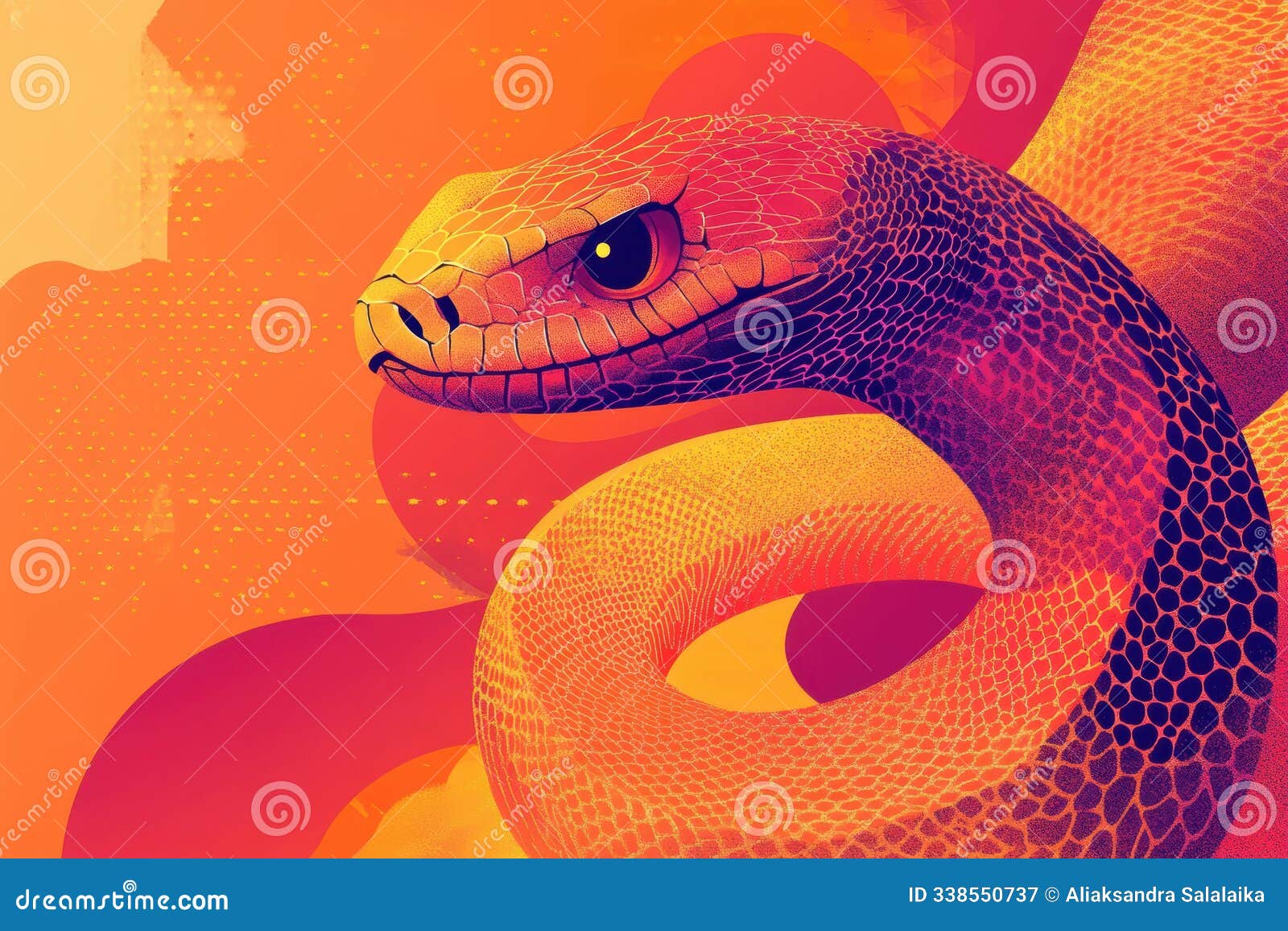 Snake Illustration Symbolizes Growth and Transformation in a Creative ...