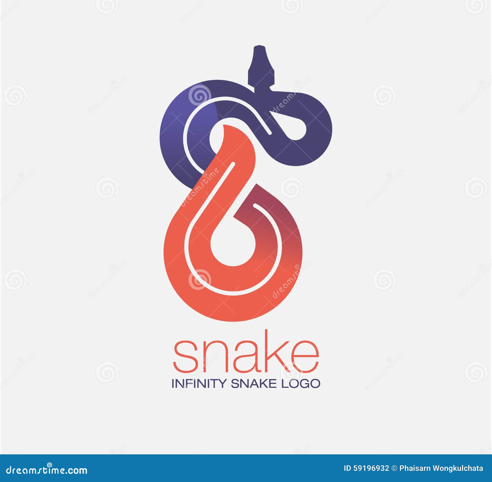 Snake Infinity Symbol, Eternal Life, Cycle. Simple Line Art ...