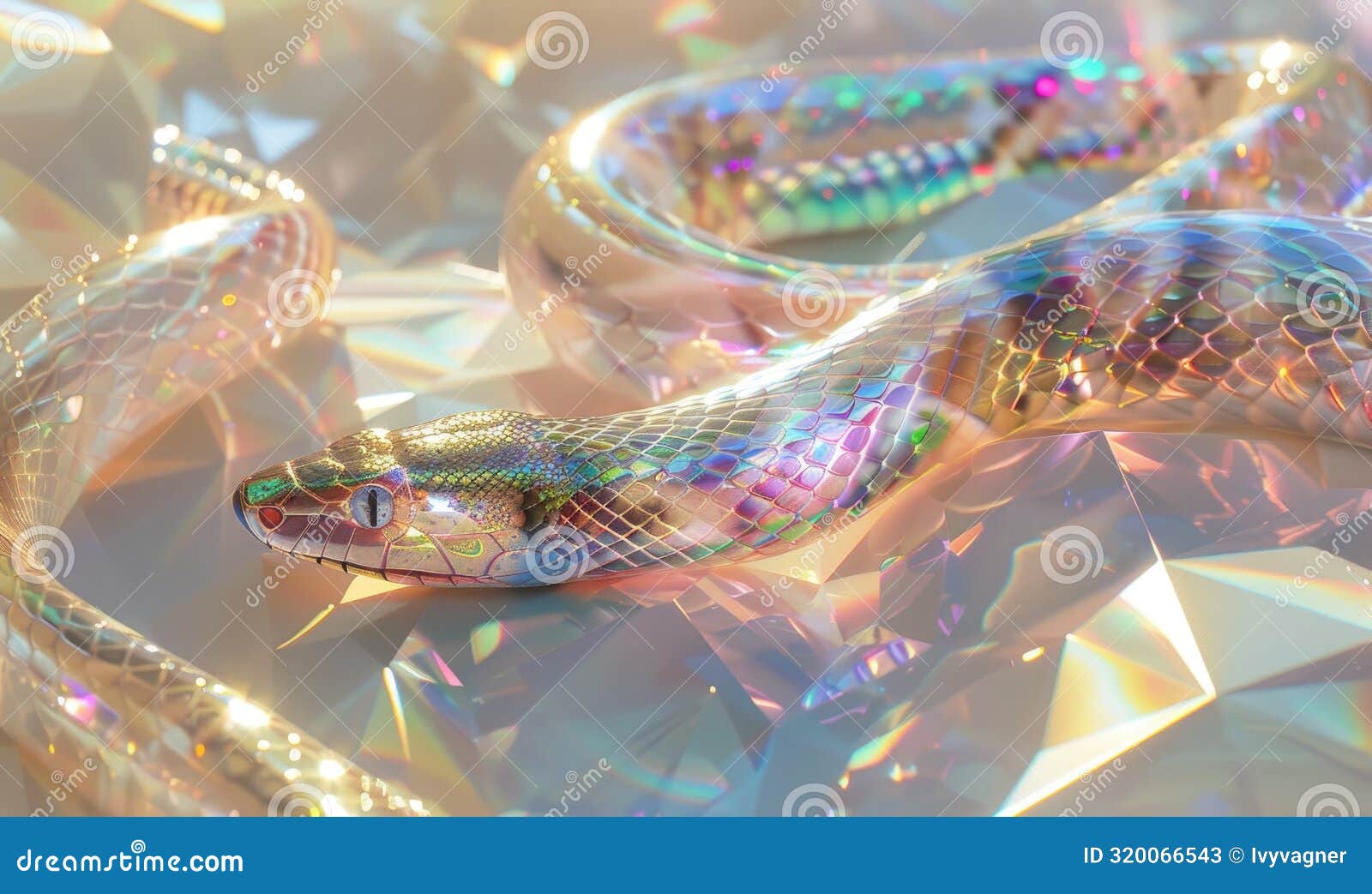 Snake and Light Refraction Abstract Background Stock Image - Image of ...