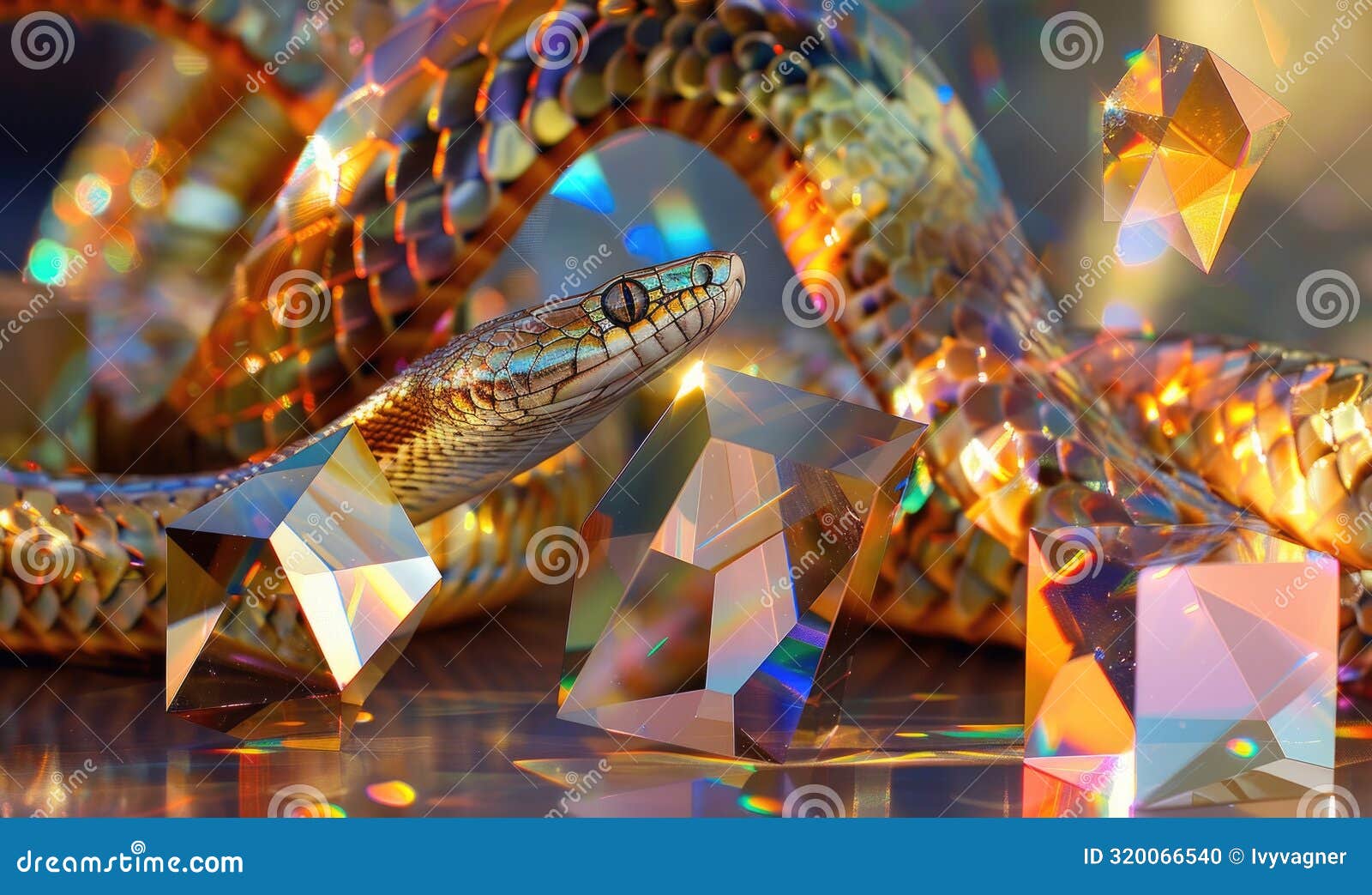 Snake and Light Refraction Abstract Background Stock Photo - Image of ...
