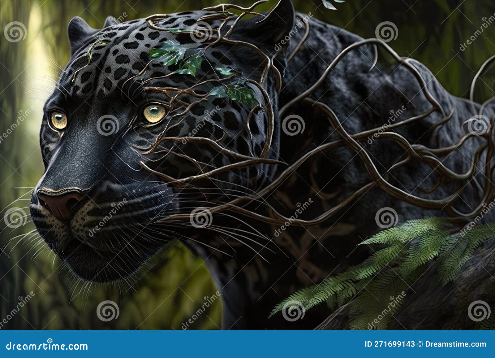 Snake Like Panther stock illustration. Illustration of hunter - 271699143