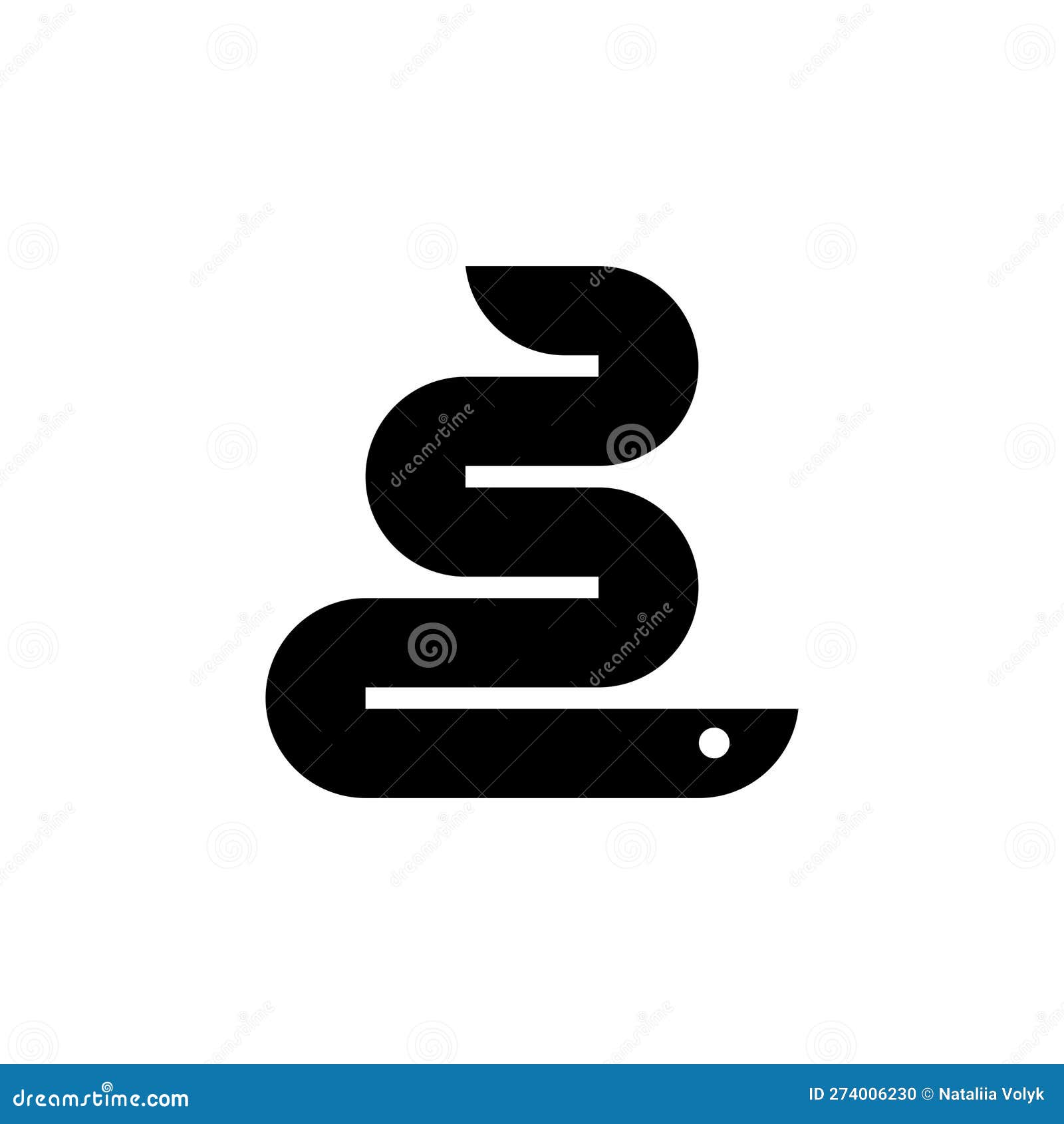 Snake Logo stock vector. Illustration of vector, white - 274006230