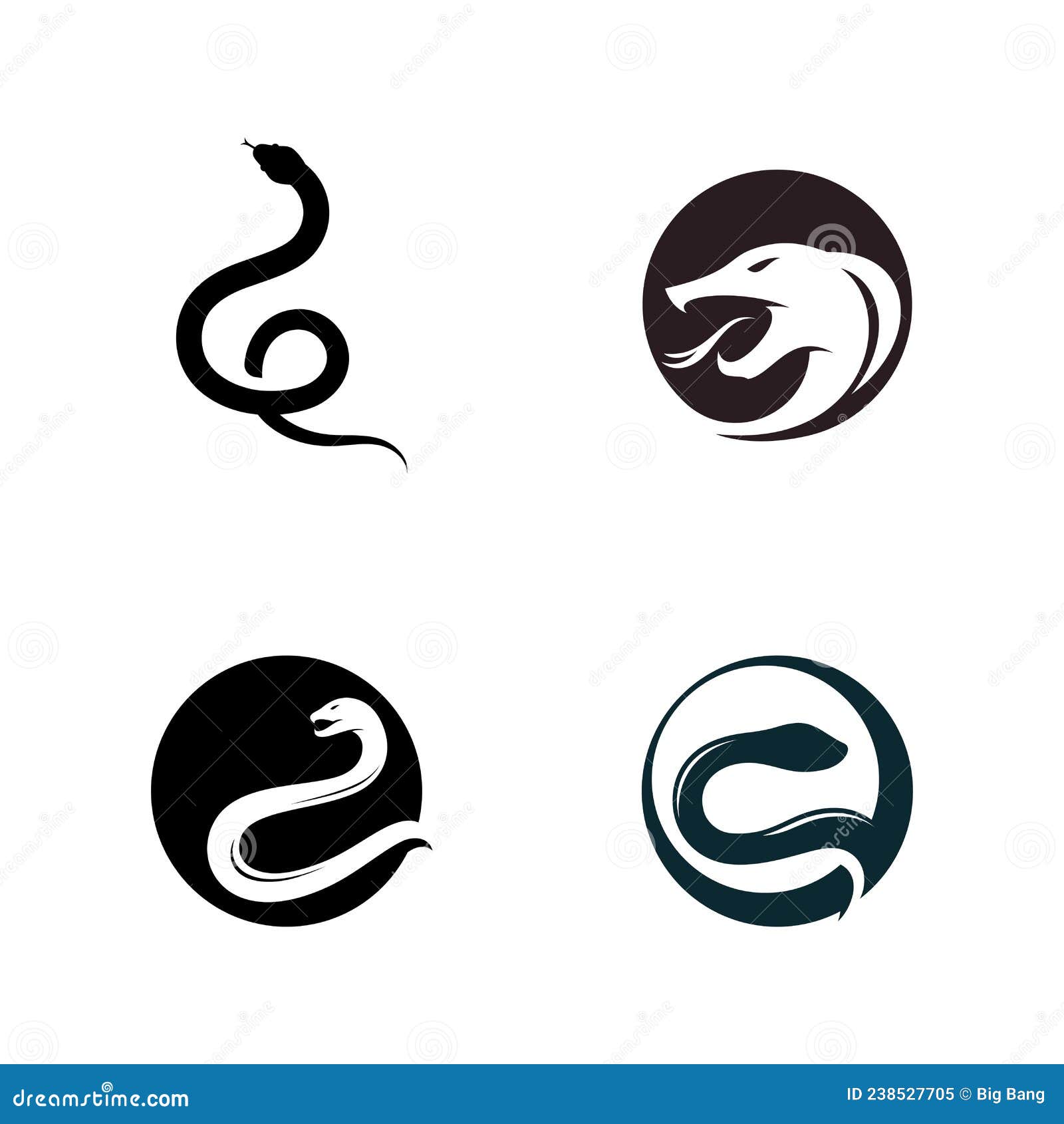 Snake Logo Icon Vector Template Stock Vector - Illustration of poison ...