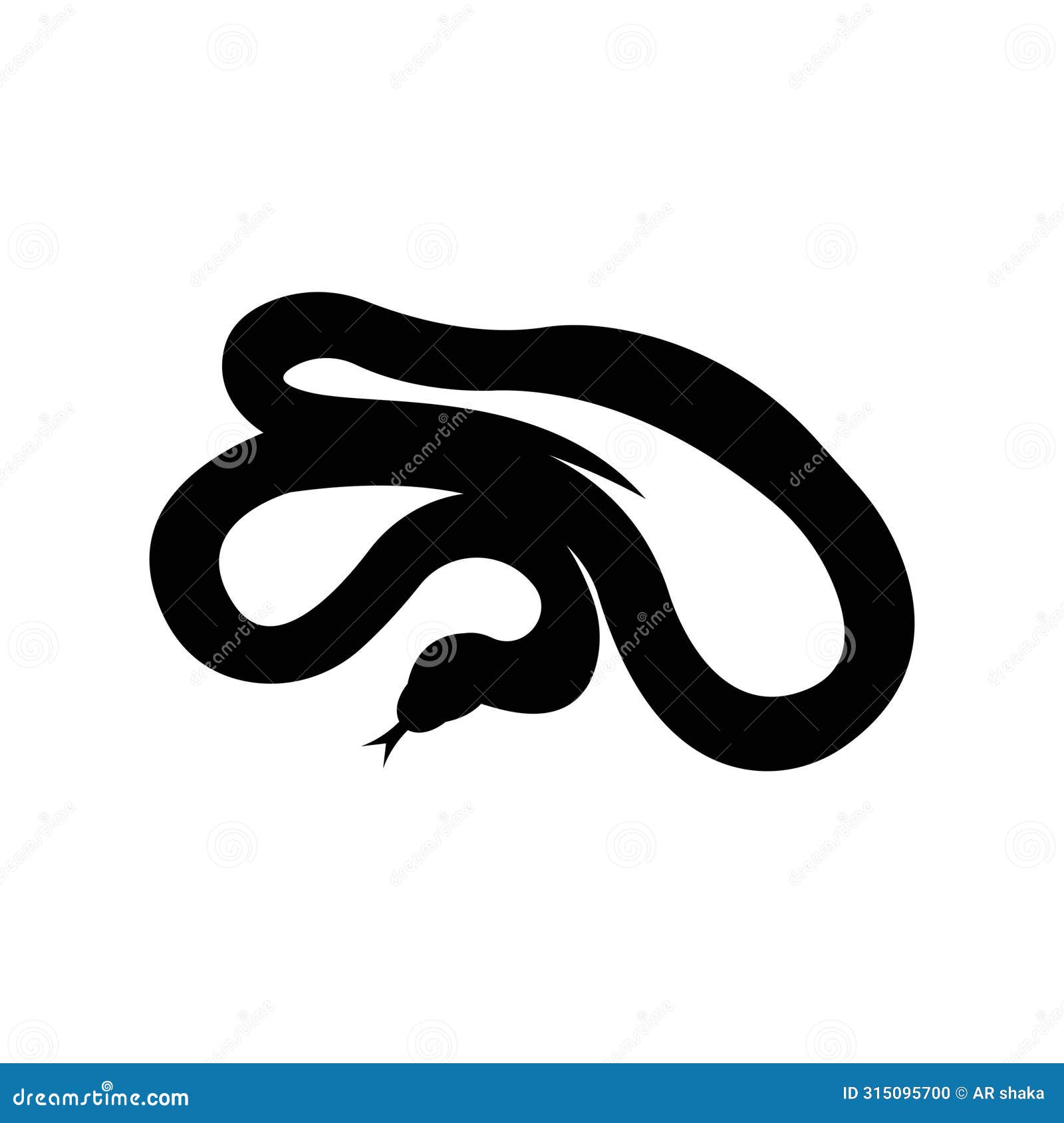 Snake Logo Vector Icon Illustration on Flat Design Stock Vector ...