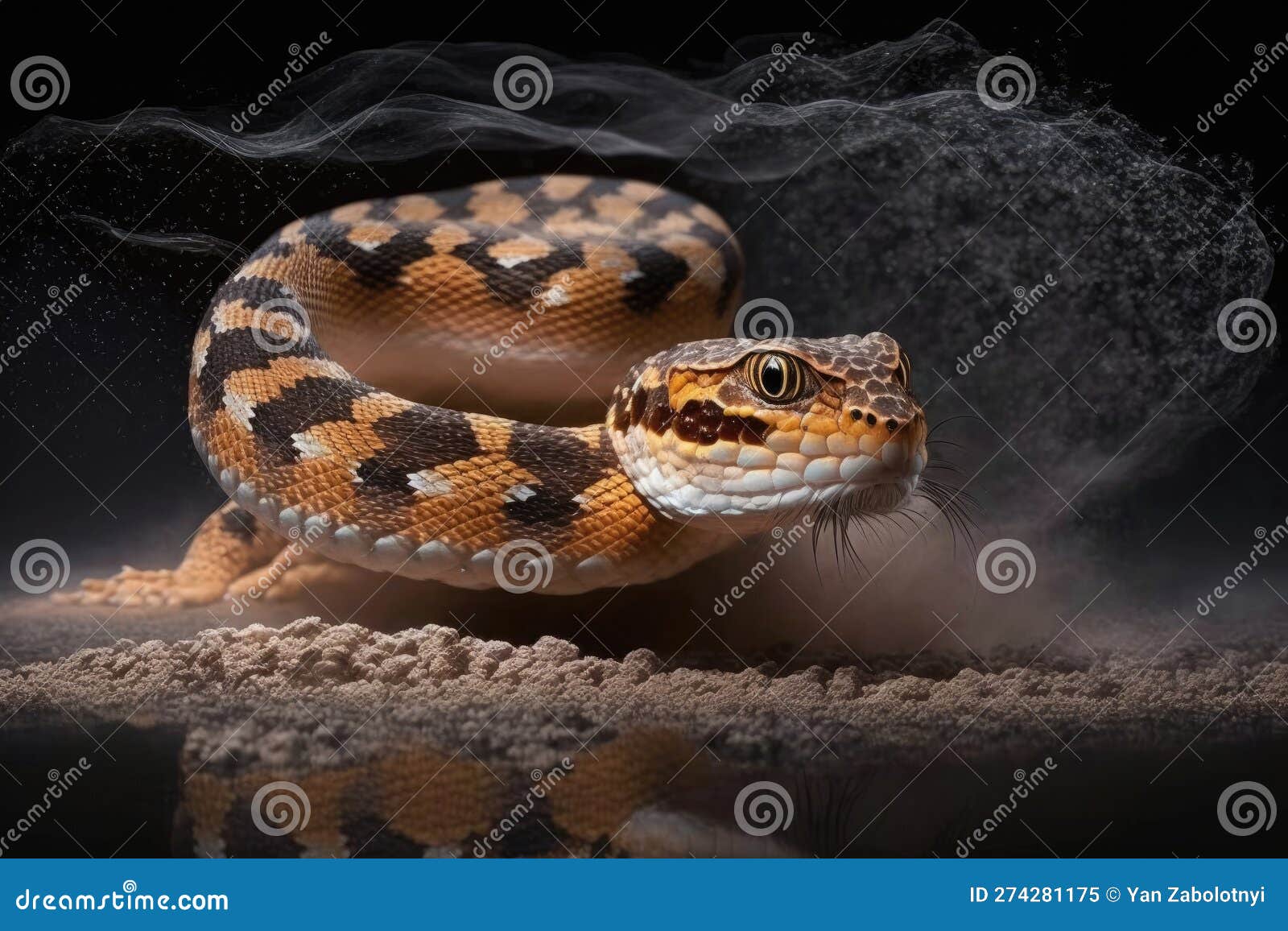 Snake Macro Photovery Fast Shutter. Generative AI Stock Illustration ...