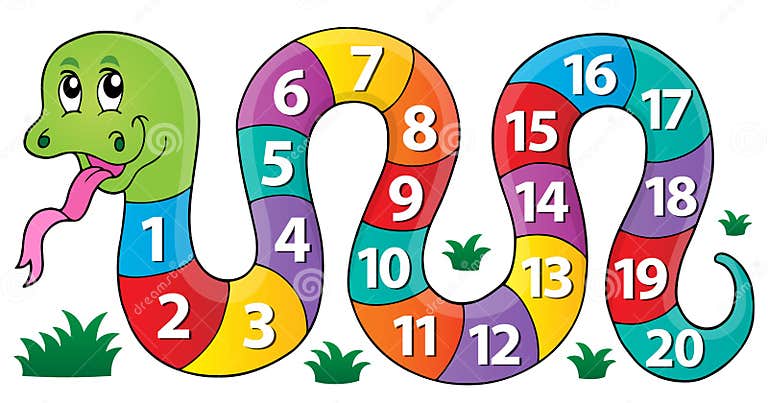 Snake with Numbers Theme Image 1 Stock Vector - Illustration of colours ...